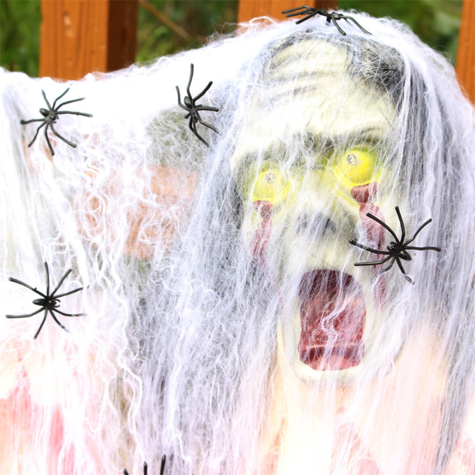 Halloween Spider with Web Decorations, 60 Pcs Mini Fake Spider + 0.66 ...