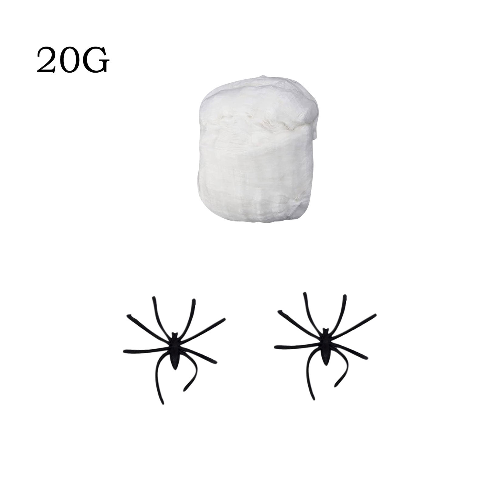 Halloween Spider Web Decorations Kit with Stretchable White Cobweb and ...