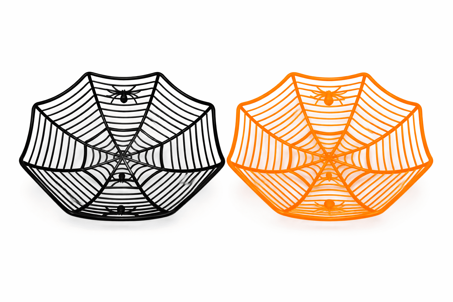 Halloween Spider Web Decorative Baskets, Assorted Colors, 2-Pack ...