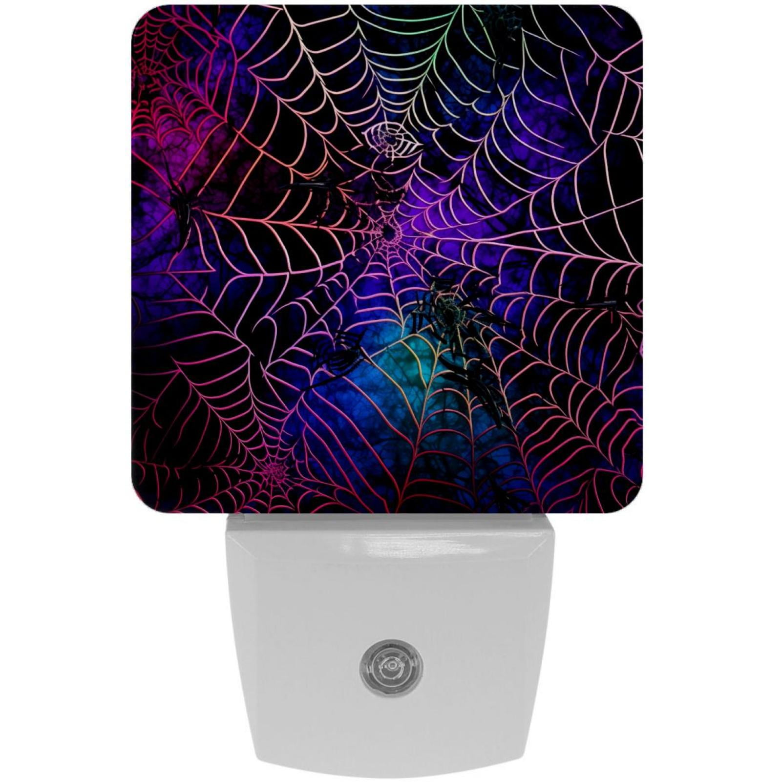 Halloween Spider Web LED Square Night Light - Small and Bright Square ...