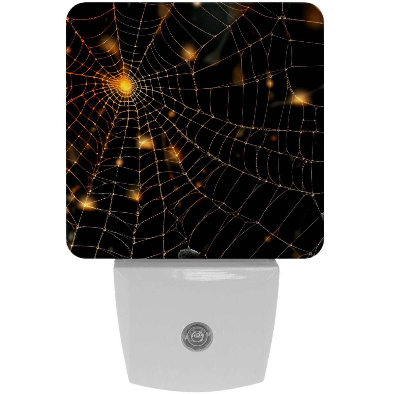 Halloween Spider Web LED Square Night Light - Small and Bright Square ...