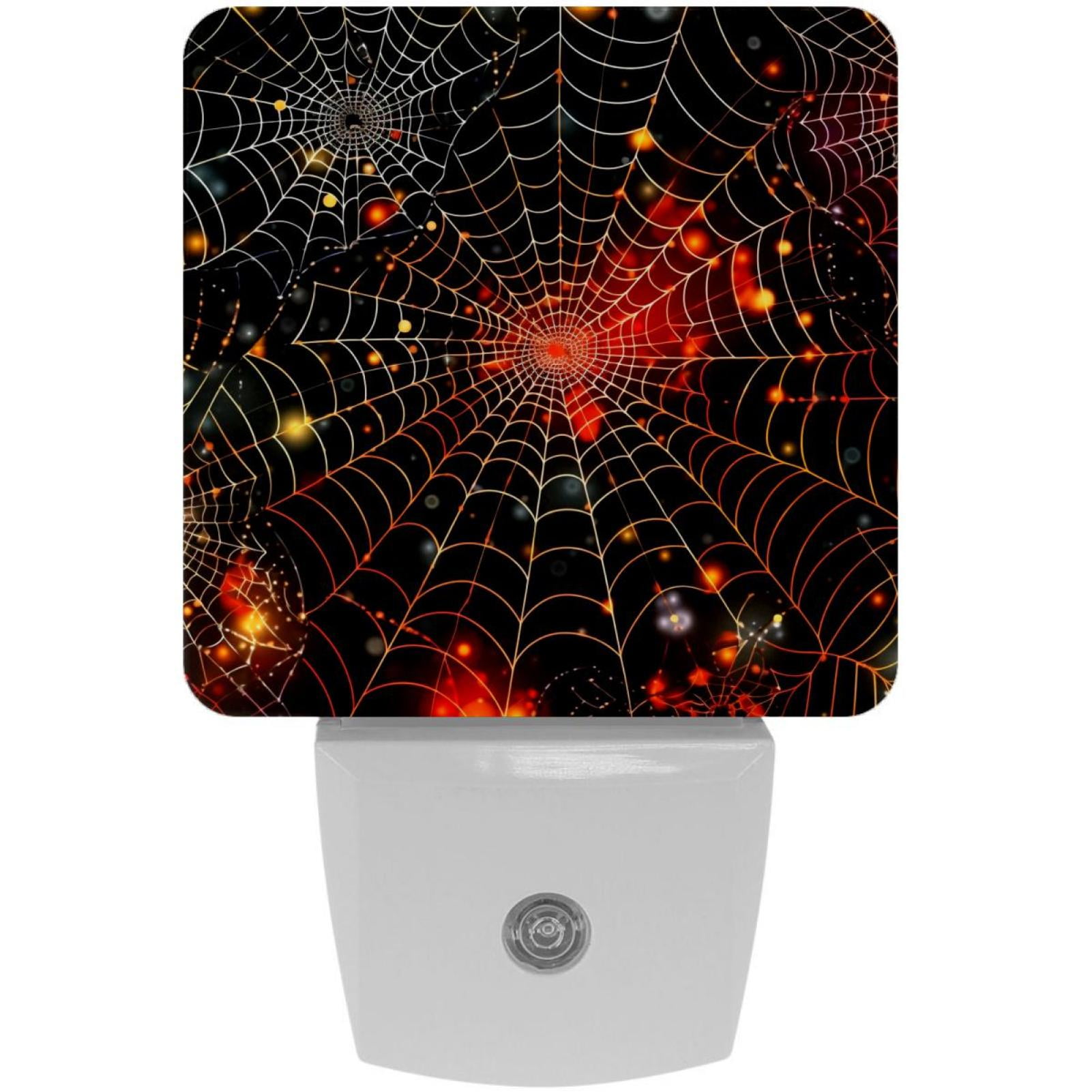 Halloween Spider Web LED Square Night Lights for Bedroom and Living ...