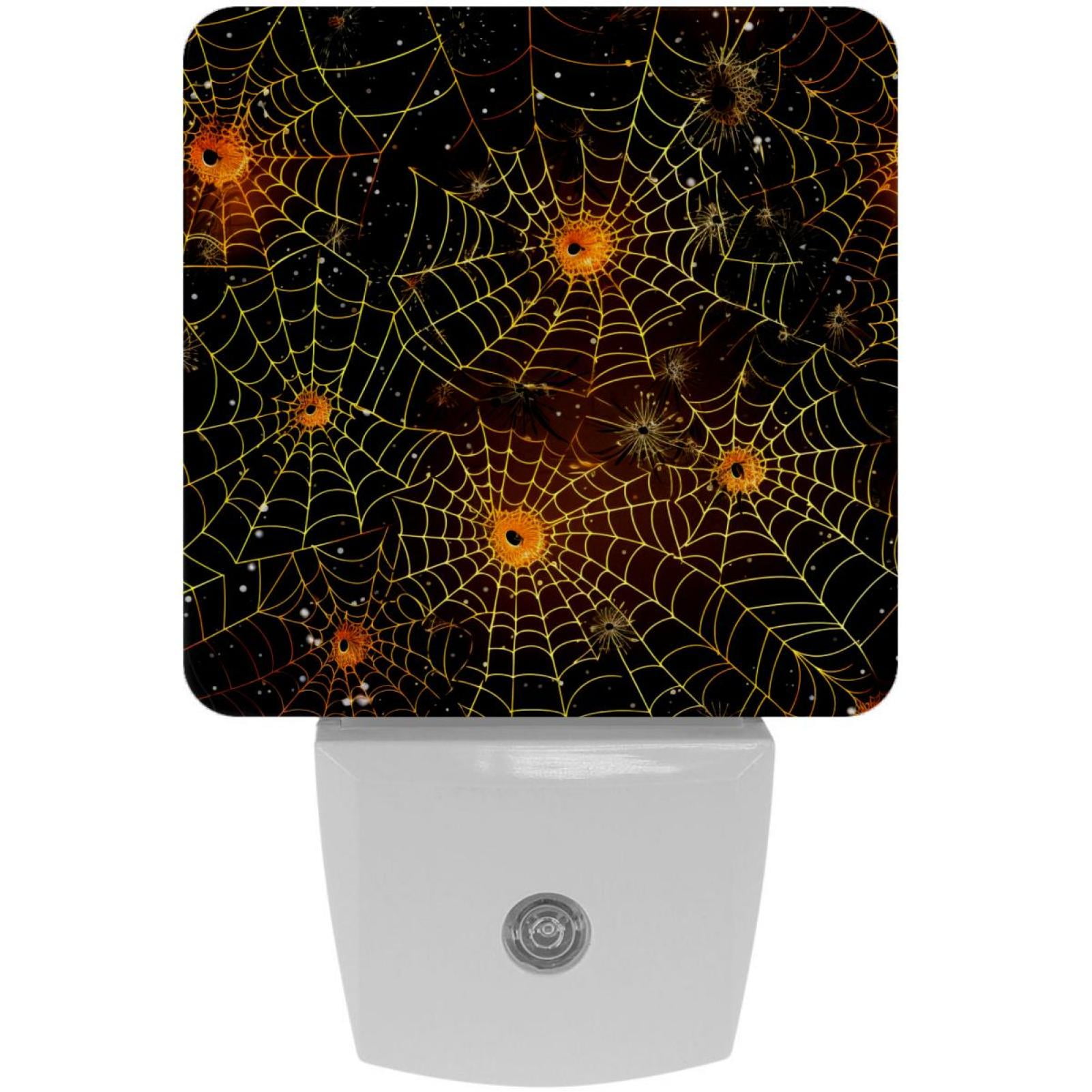 Halloween Spider Web LED Square Night Lights - Energy Efficient Bedside ...