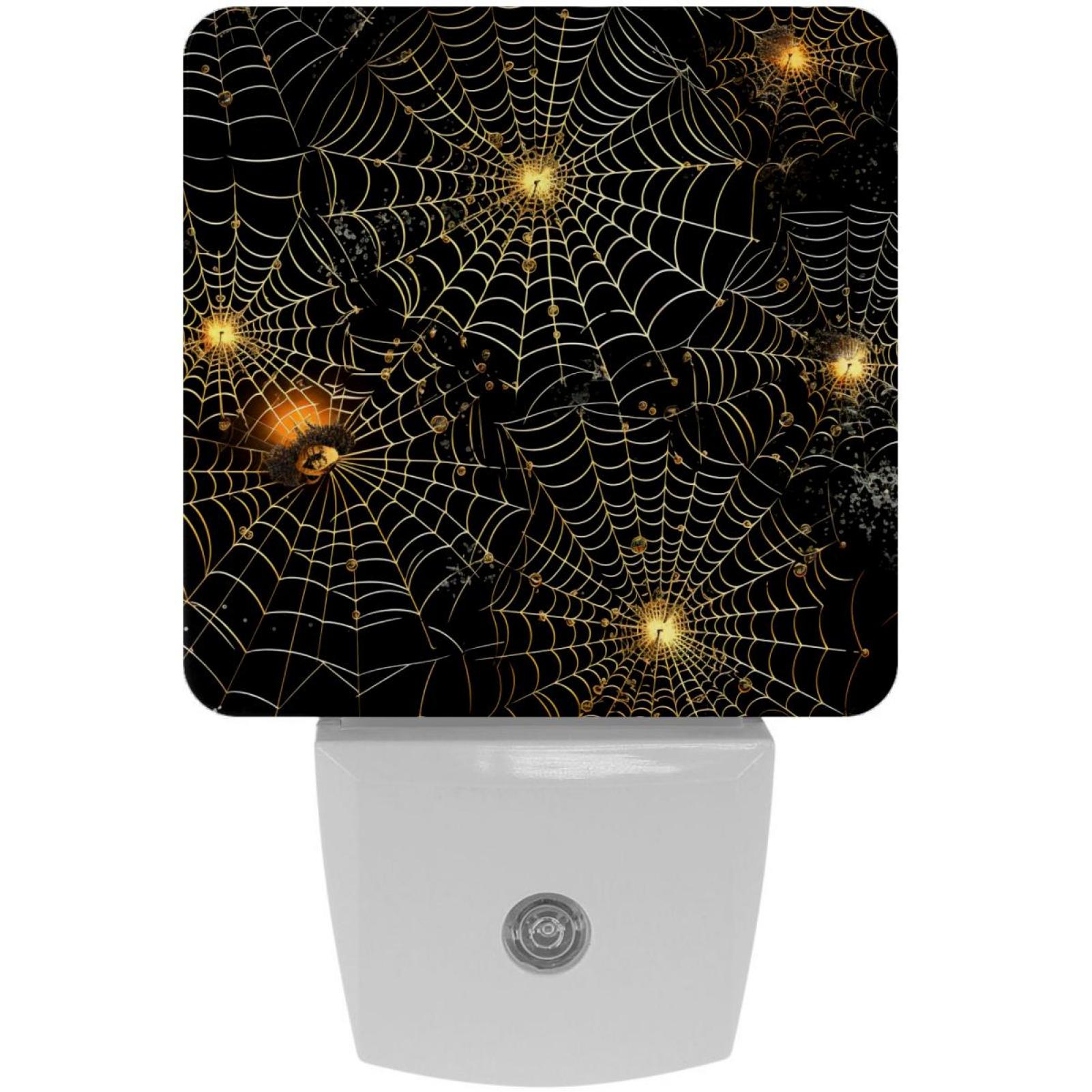 Halloween Spider Web LED Square Night Lights - Modern Design, Energy ...