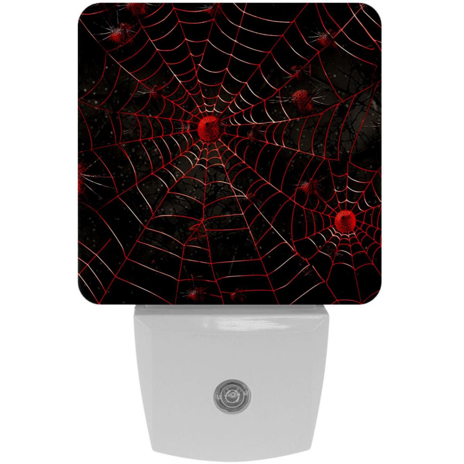 Halloween Spider Web LED Square Night Lights - Modern and Versatile Plug-in Lighting Solution ...
