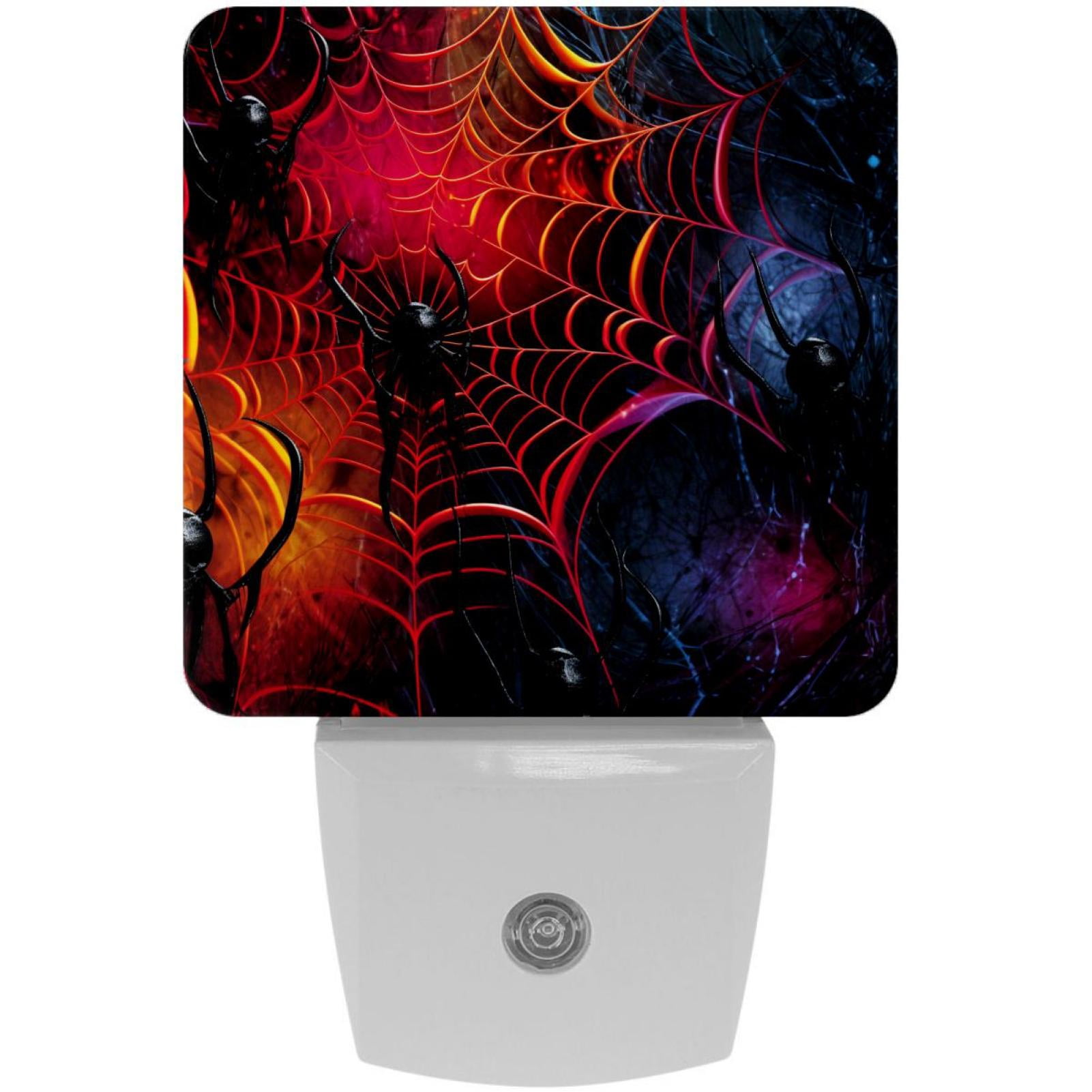 Halloween Spider Web LED Square Night Lights - Portable and Stylish for ...