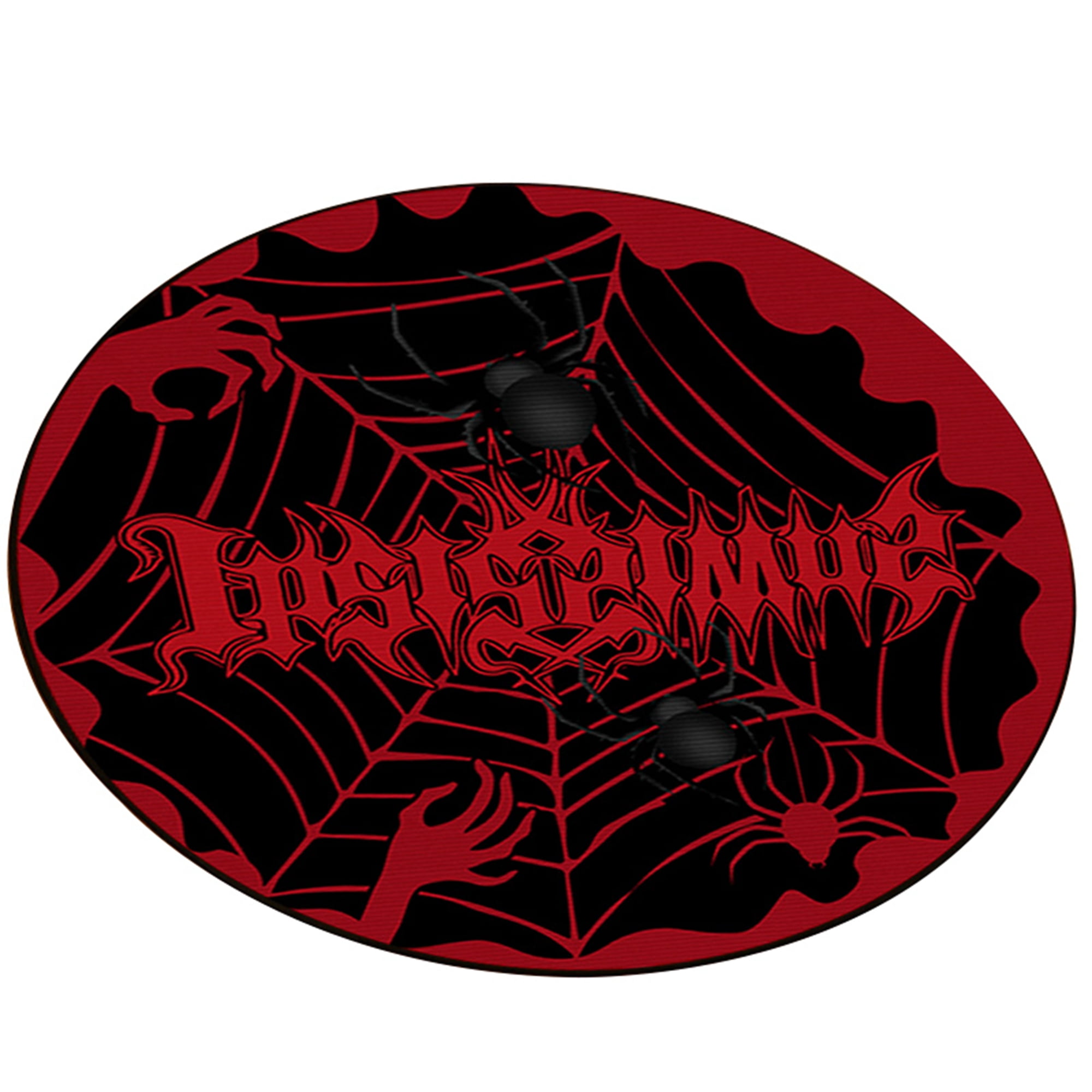 Halloween Spider Web Skull Welcome Indoor Outdoor Circle Floor Mat ...