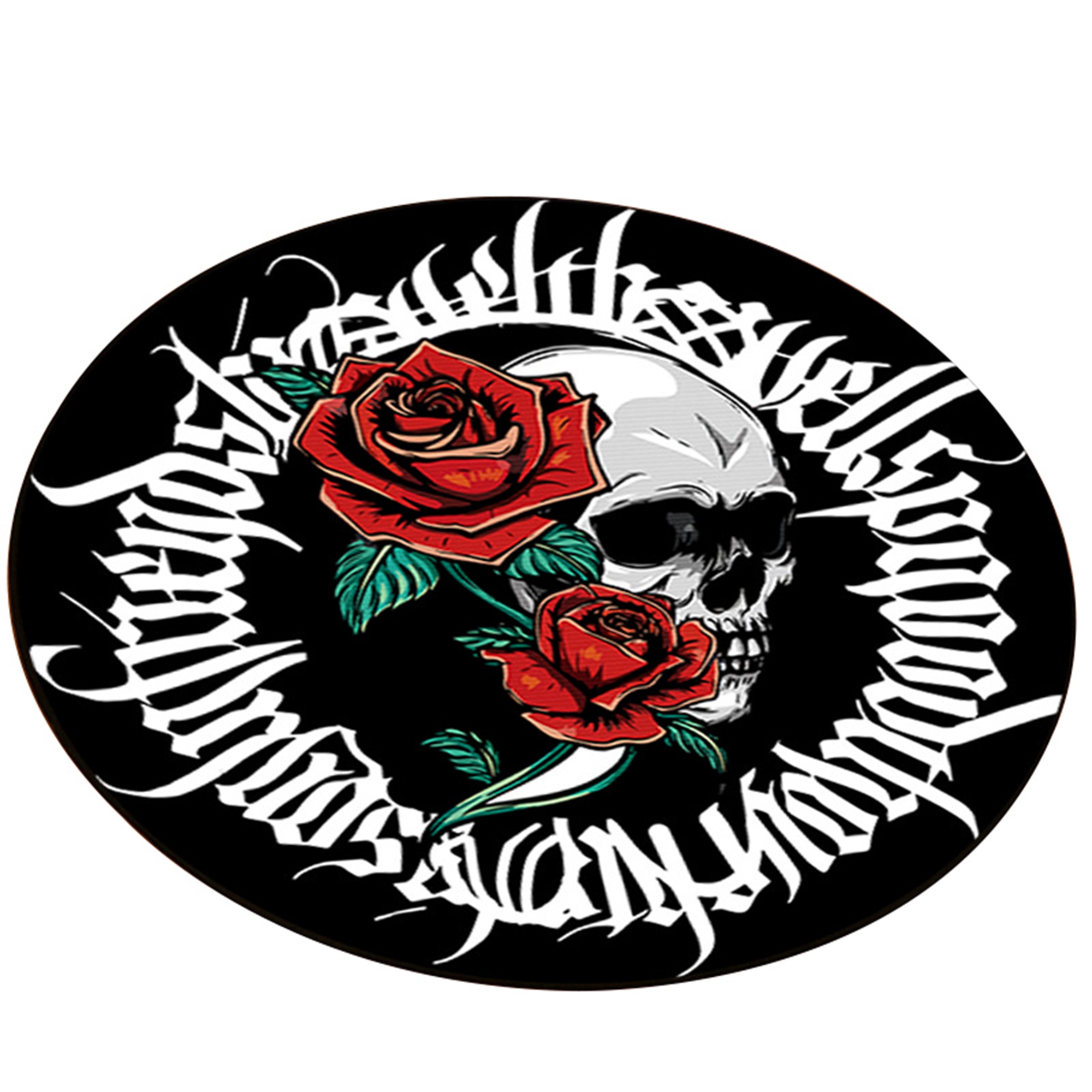 Halloween Spider Web Skull Welcome Indoor Outdoor Circle Floor Mat ...