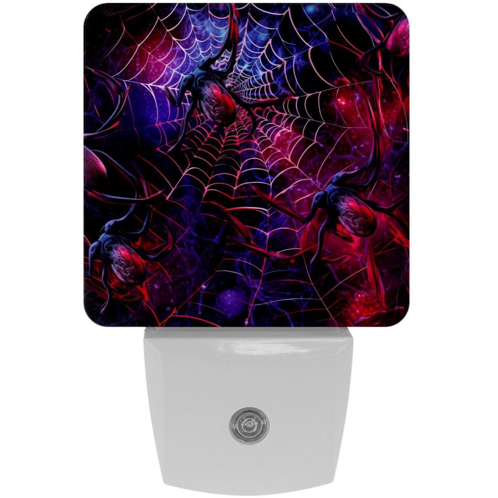 Halloween Spider Web Square LED Night Lights - Small, Portable, and Energy-Efficient ...