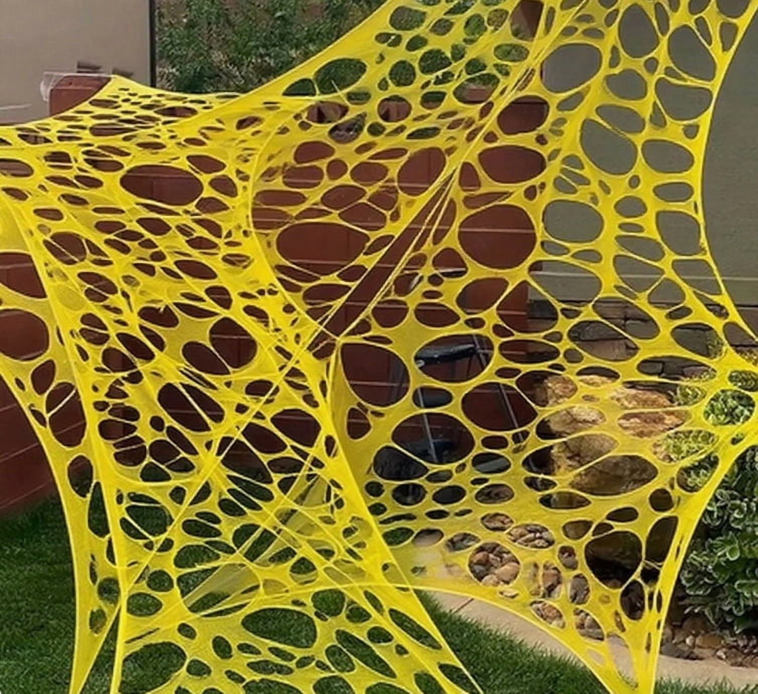 Halloween Spider Web Stretch Fabric Decorations, Halloween Horror Scene ...