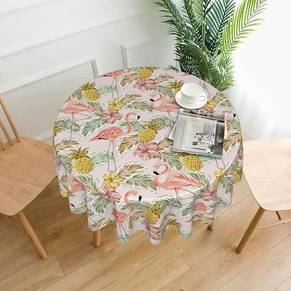 Halloween Spider Web Tablecloth Round Washable Table Cover for Kitchen ...