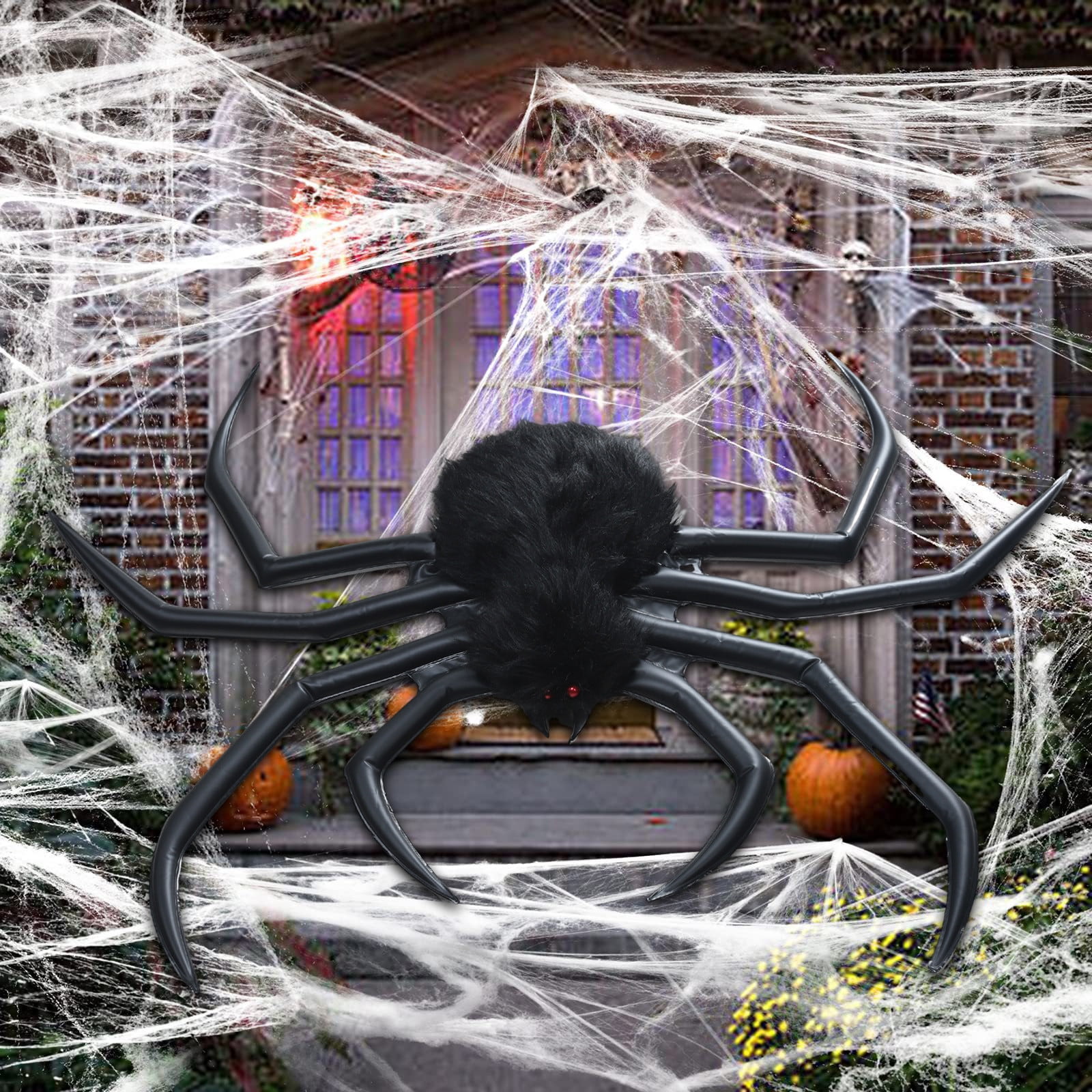 Halloween Spider Webs Decorations Outdoor,Halloween Inflatable Spider ...