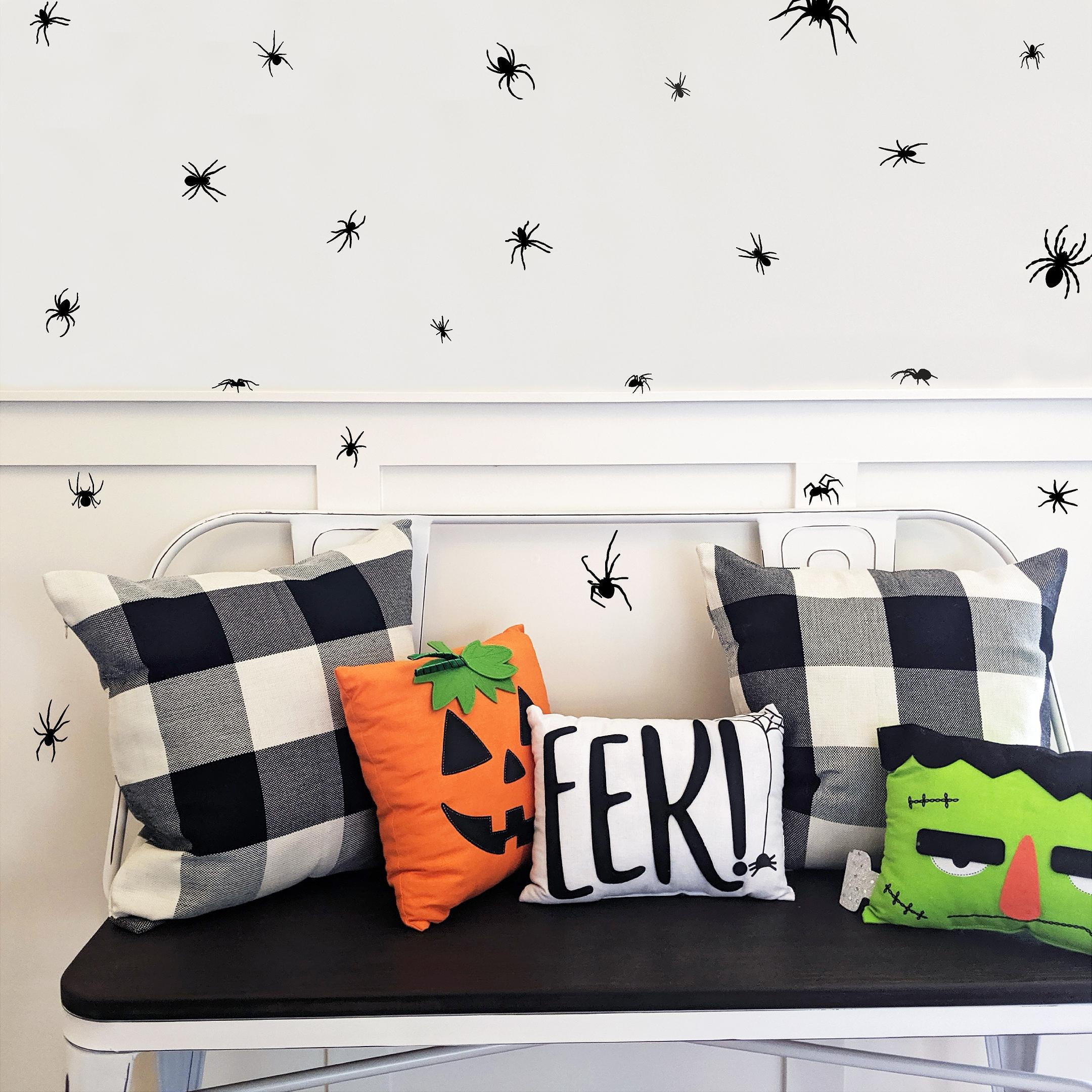 Halloween Spiders set of 40 Vinyl Lettering Scary Spider Stickers ...