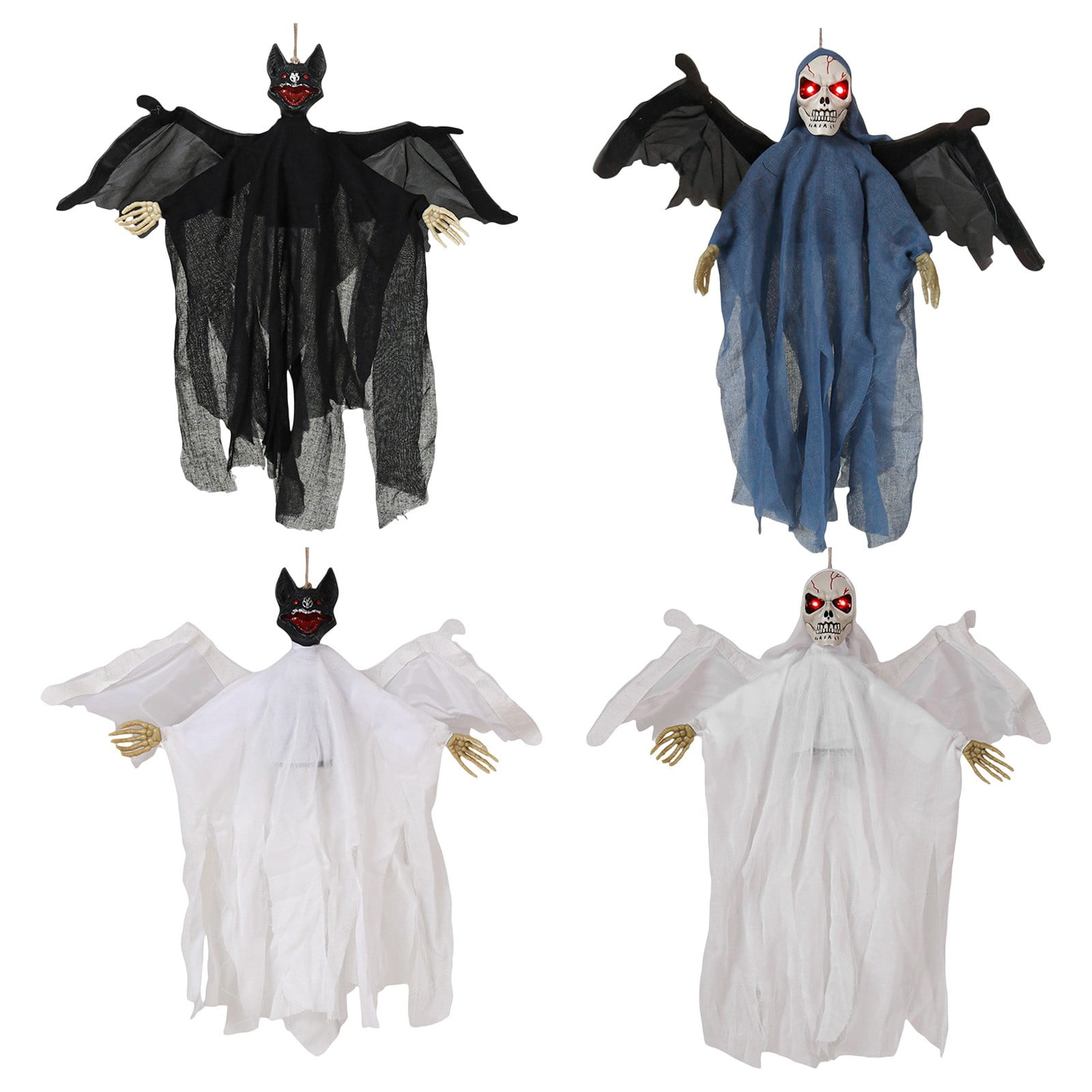 Halloween Spooky Decoration with LED Glowing Eyes & Spooky Sounds ...