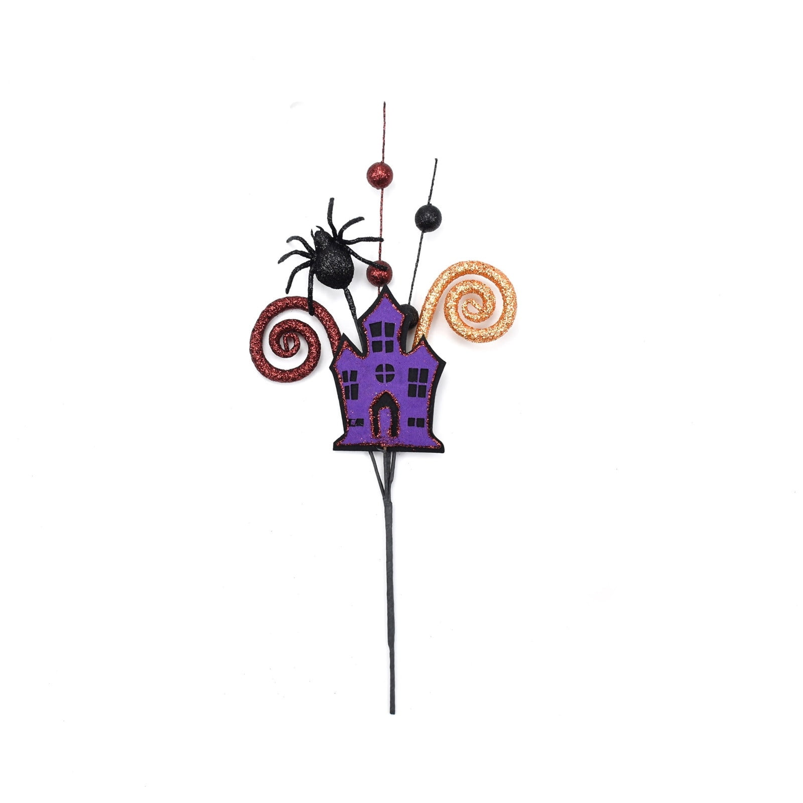 Halloween Spooky Floral Arrangement - Black Bat/Skeleton Picks for Vase ...