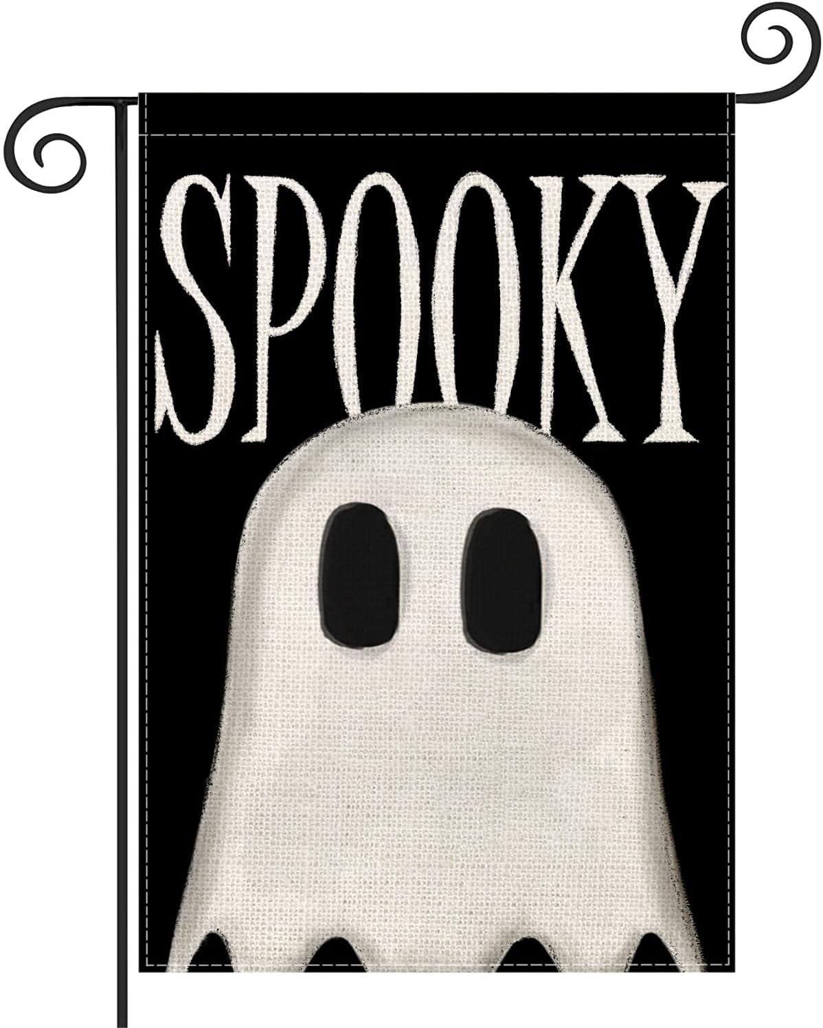 Halloween Spooky Garden Flag Double Sided Vertical 12.5x18 Cute Ghost ...