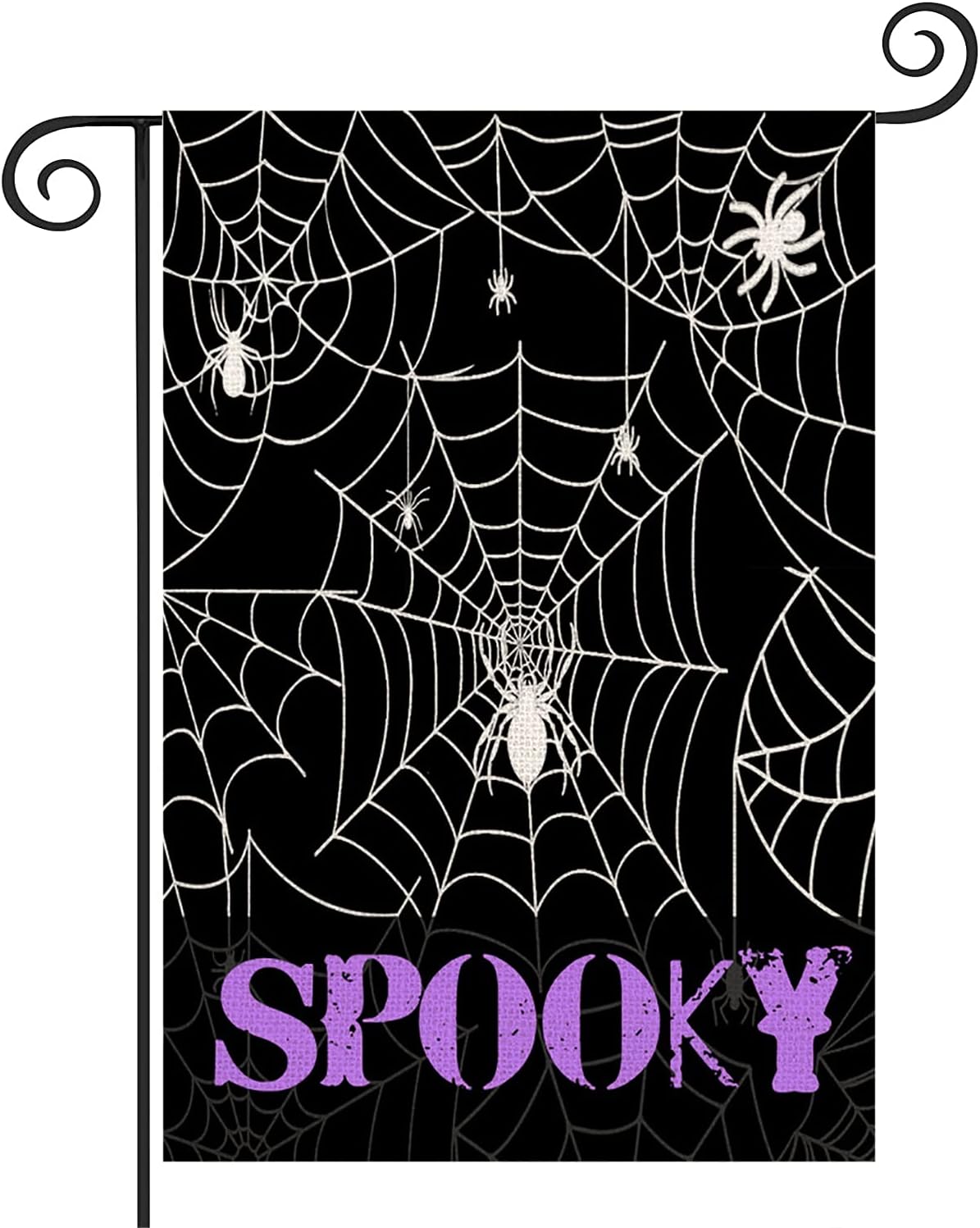 Halloween Spooky Garden Flag Vertical Double Sided Spider Web with ...