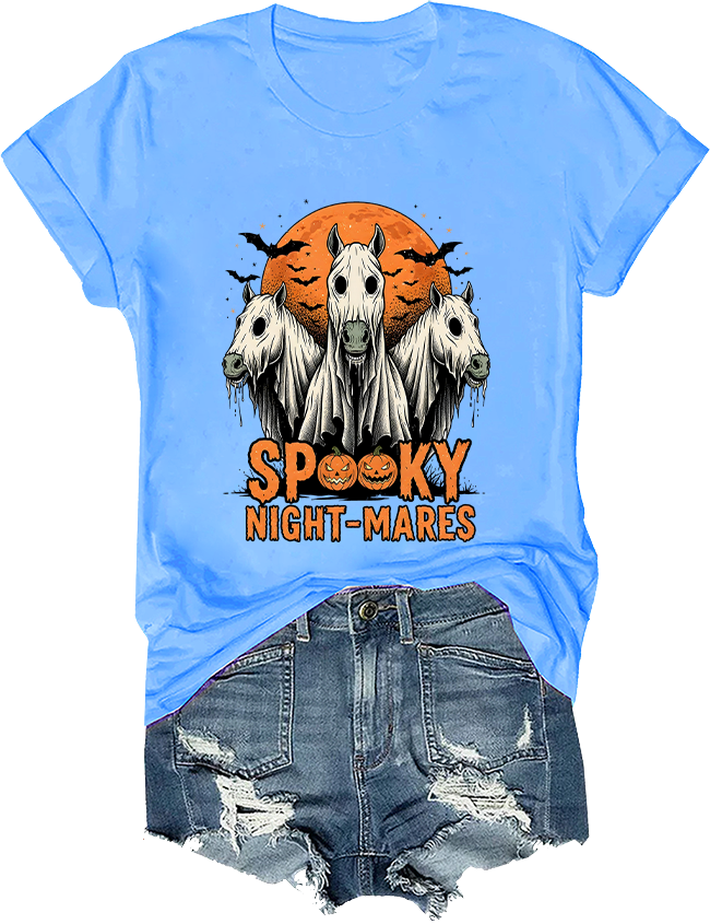Halloween Spooky Ghost Horse Shirt Spooky Nightmares Shirt Halloween ...