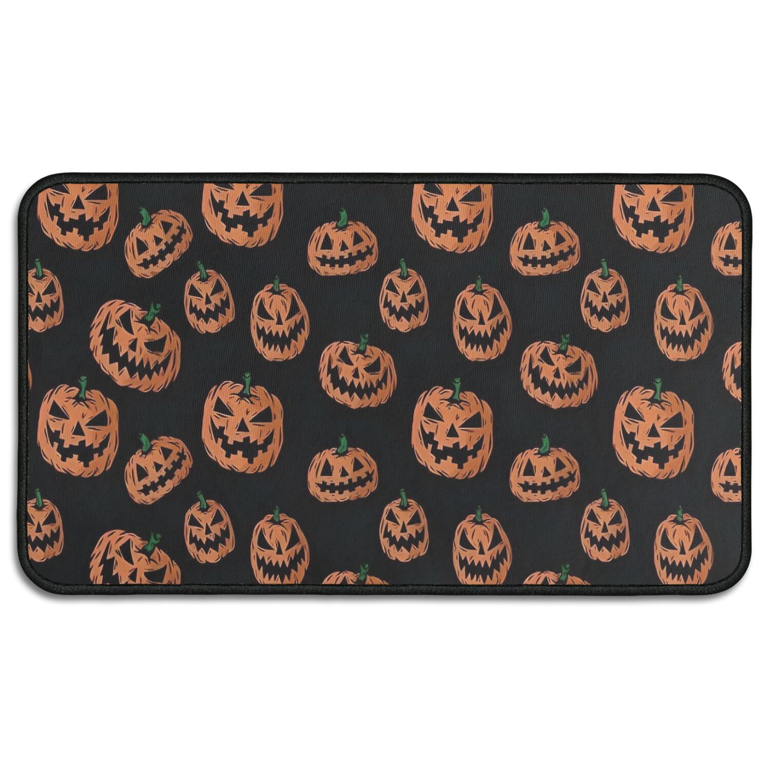Halloween Spooky Pumpkins Pattern Door Rugs,Washable Non Slip Door Mats ...