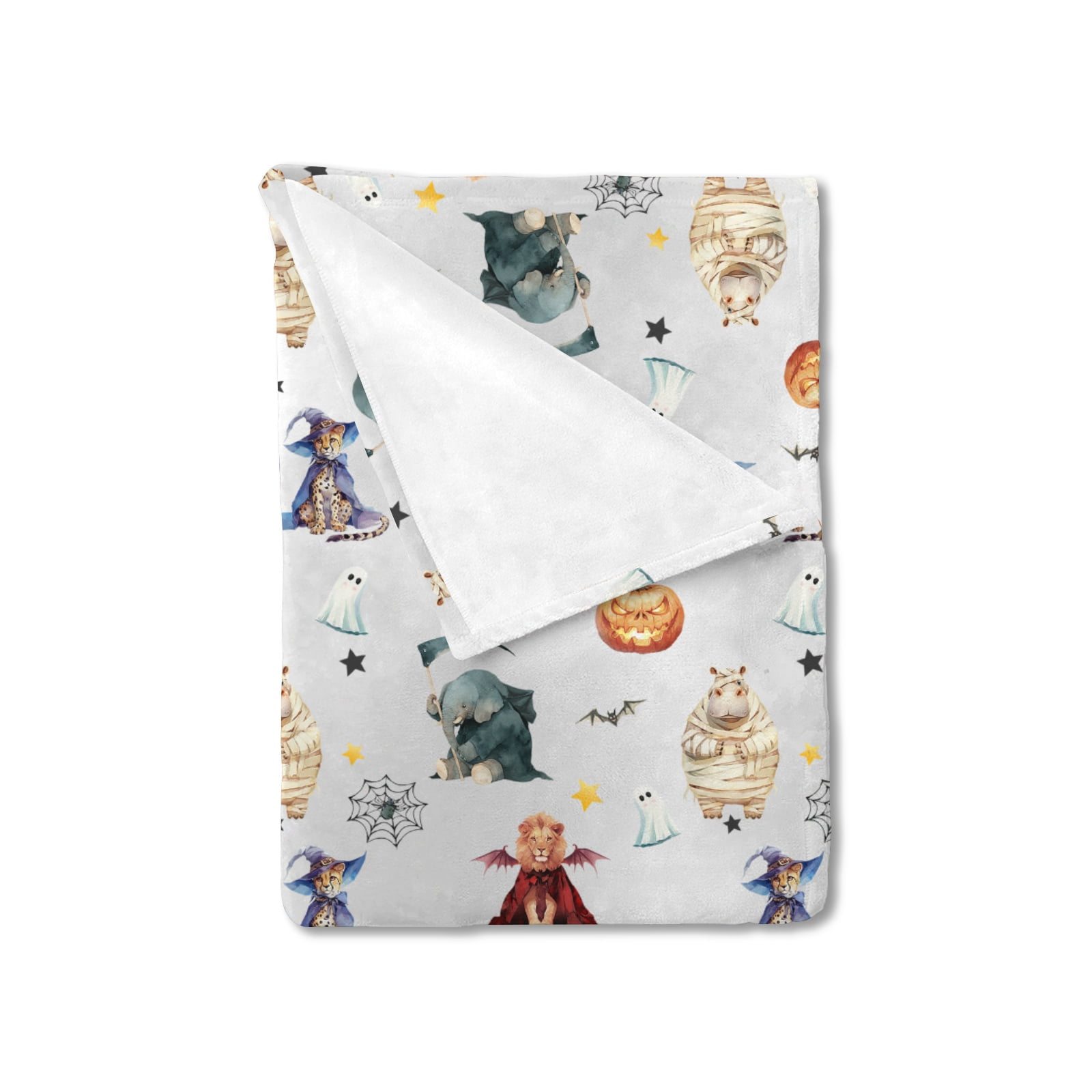 Halloween Spooky Safari Animals Baby Blanket for Girl Boy Lion Leopard ...
