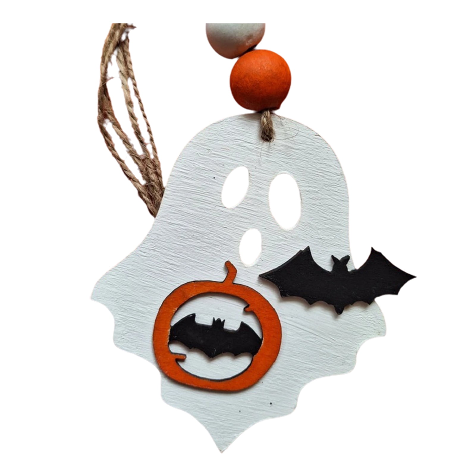 Halloween Spooky Wooden Ghost Ornaments Cute Pumpkin Bat Hanging ...
