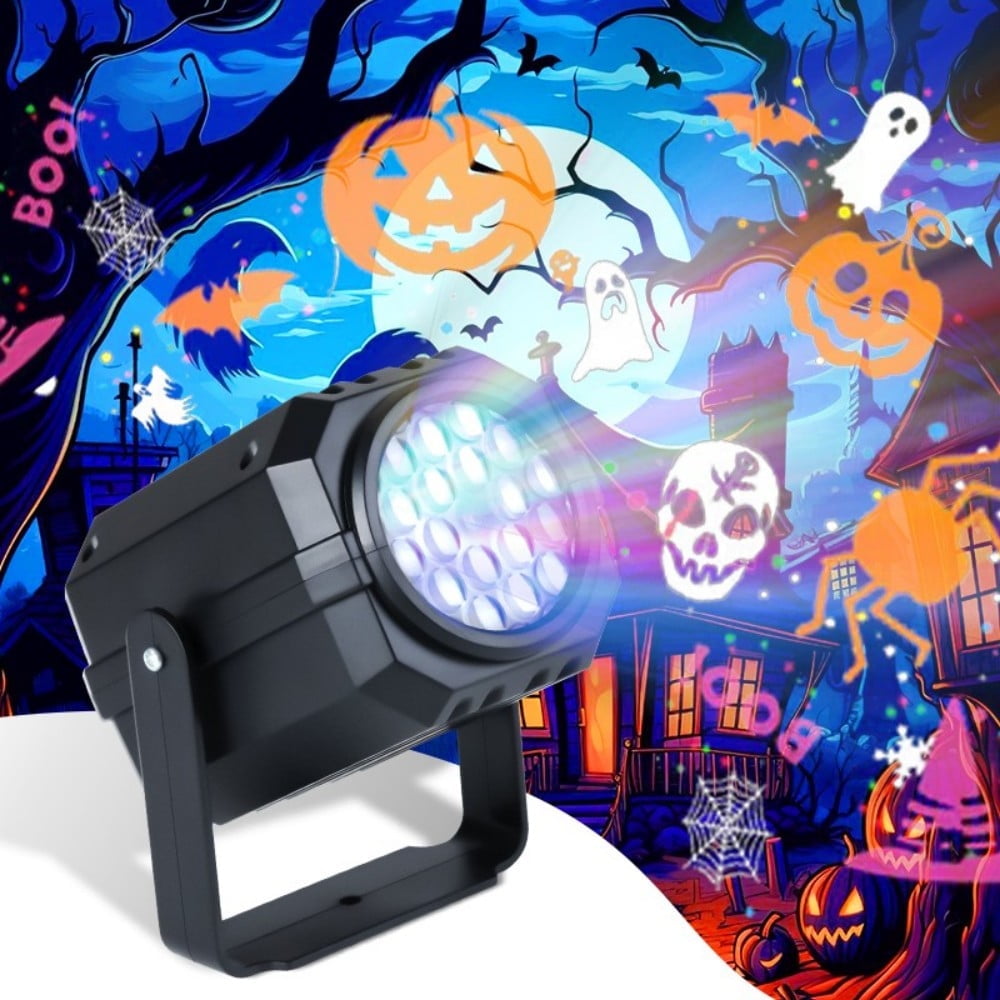 Halloween Square Projector Lights, 360° Rotation Laser Projector ...