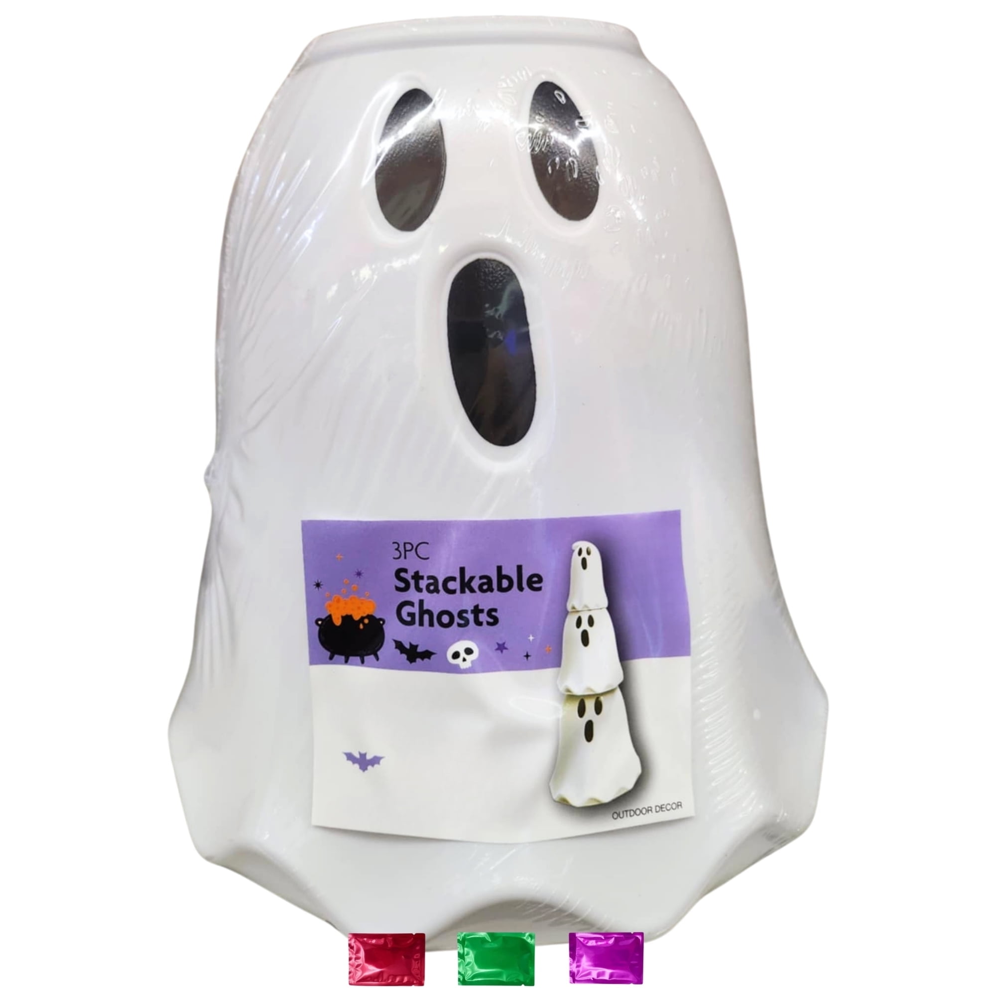 Halloween Stacking Ghosts 3Pc Pack, Stackable Ghost Decoration Indoor ...