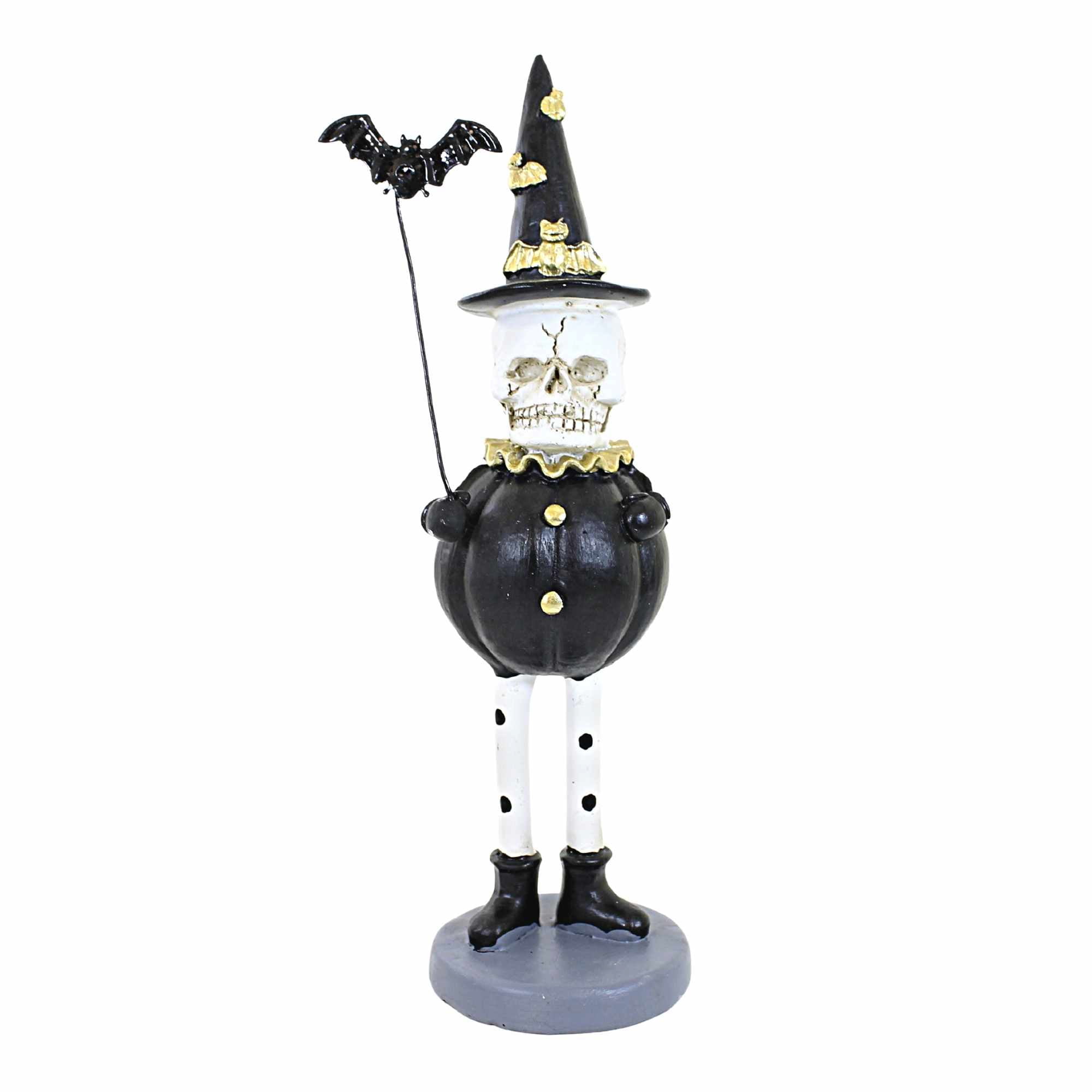 Halloween Standing Pumpkin Costume Polyresin Bats Th00328 Skull ...