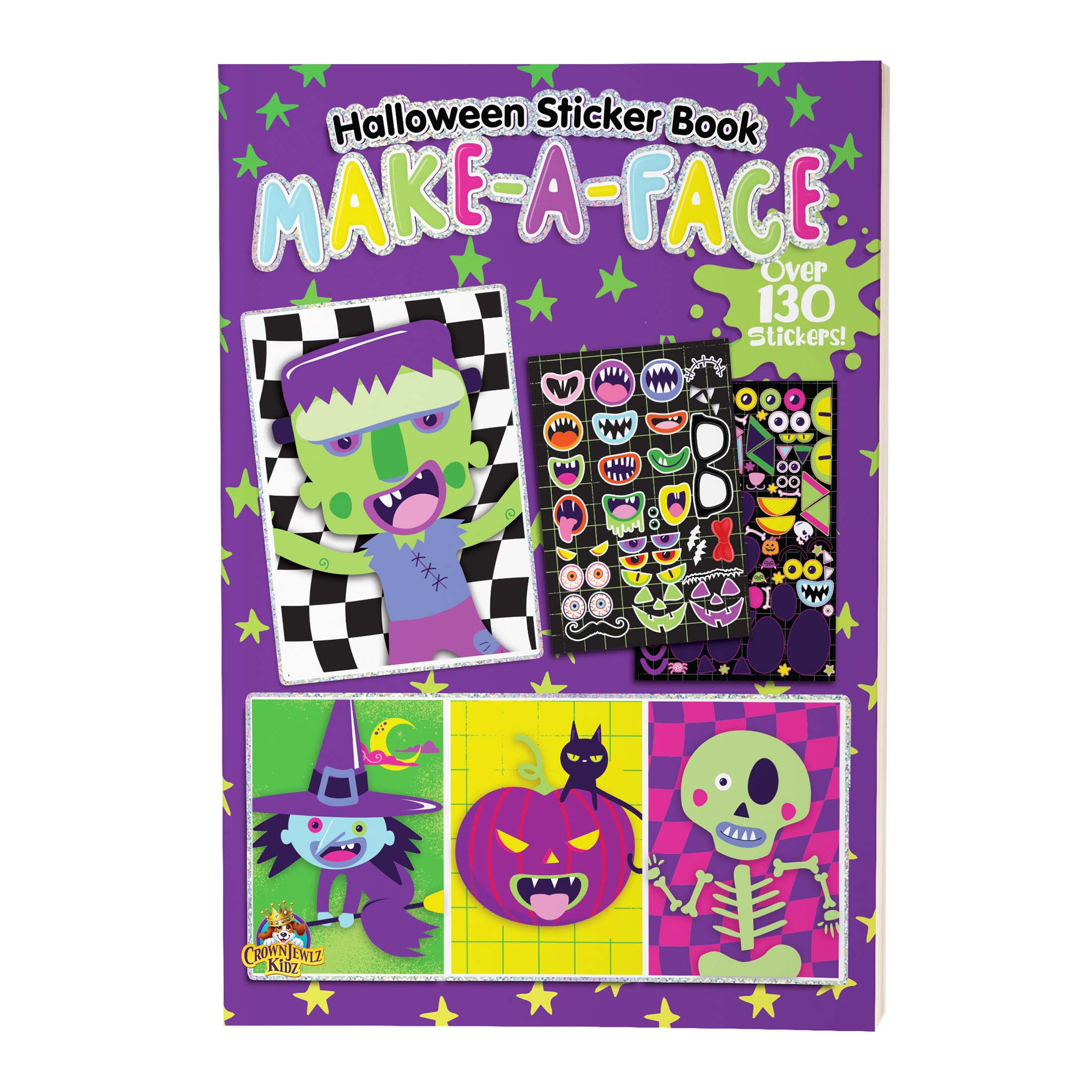 Halloween Sticker Make-A-Face Book (Paperback) - Walmart.com