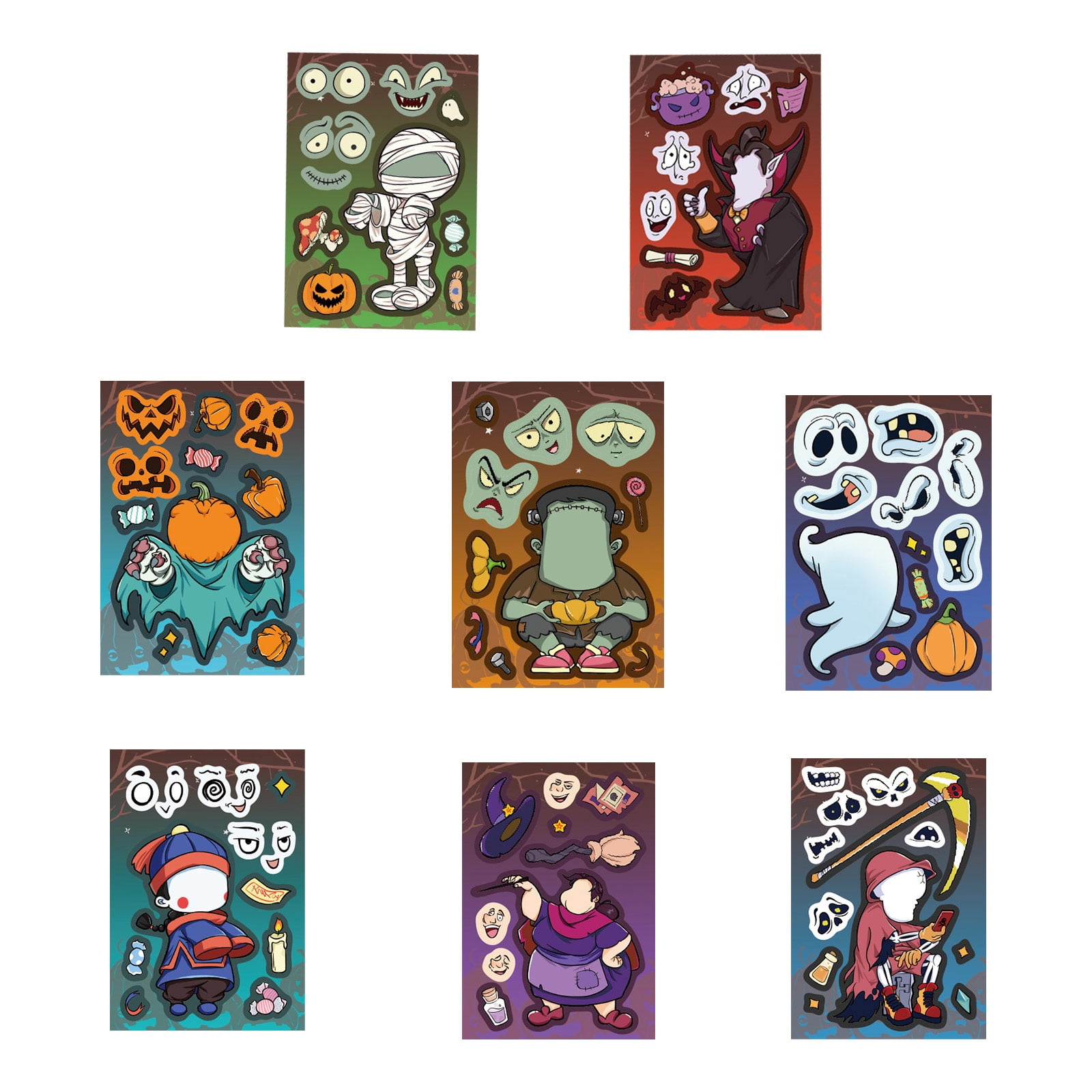 Halloween Stickers Decorations, DIY Crafts Halloween Goodie Bag ...