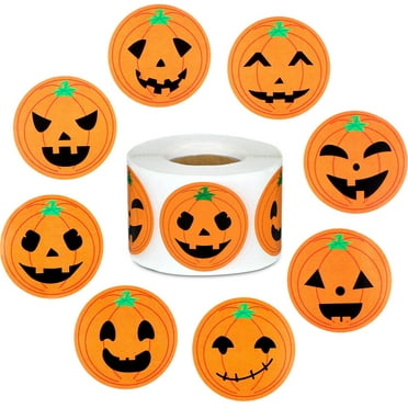 Naler Halloween Pumpkin Expression Stickers, 96 Pcs, 8 Sheets, DIY Jack ...