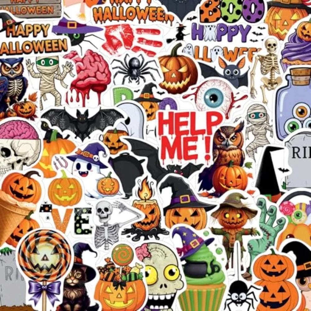 Halloween Stickers Pack - Trick or Treat Themed Stickers for Party ...