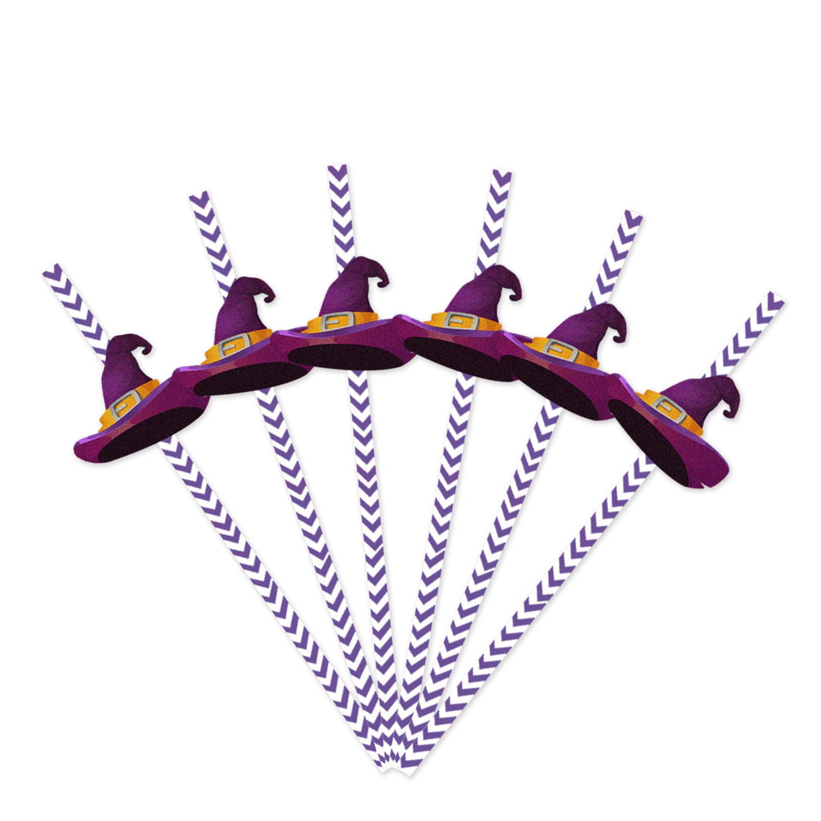 Halloween Straws, 24 PCS Halloween Party Straws Paper Straight Straw ...