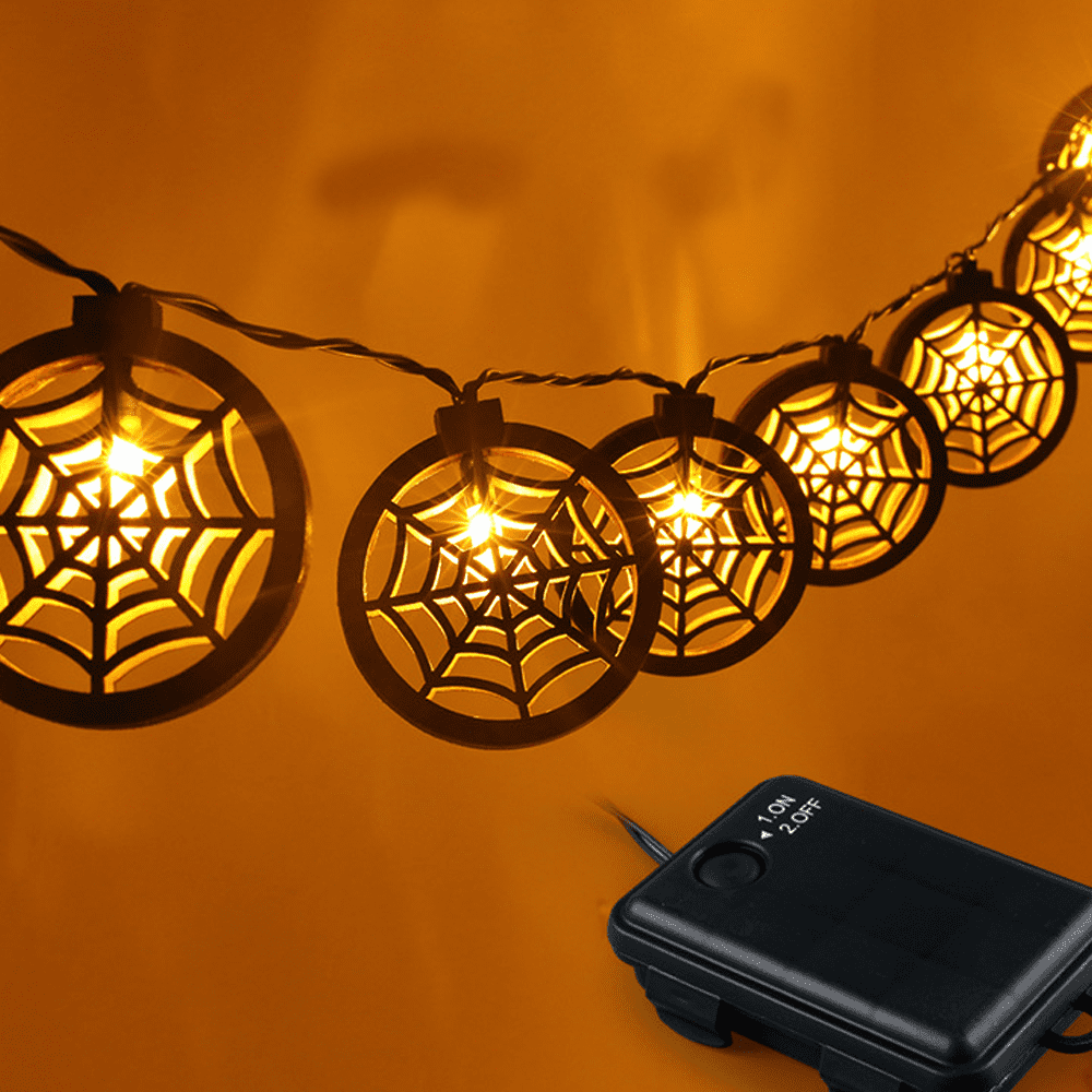 Halloween String Lights Decorations, Wooden Atmosphere Lights, for ...