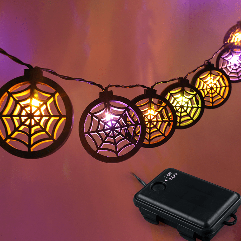 Halloween String Lights Decorations, Wooden Atmosphere Lights, for ...