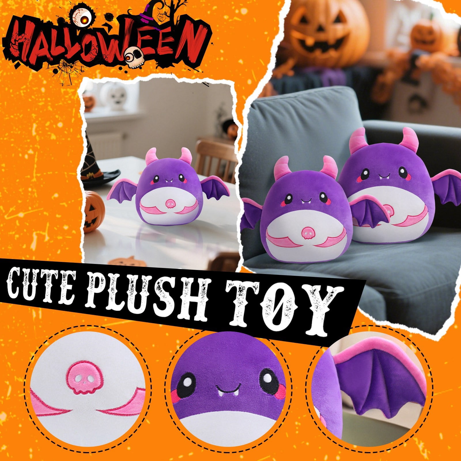Halloween Stuffed Animals Plush Toys Game Plush Toy, Personalised Plush ...