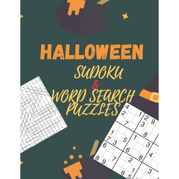 Halloween Sudoku & Word Search Pozzles: Sudoku Puzzles Activities Book ...