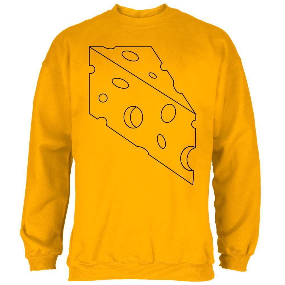 Halloween Swiss Cheese Food Costume Mens Sweatshirt Gold X-LG - Walmart.com