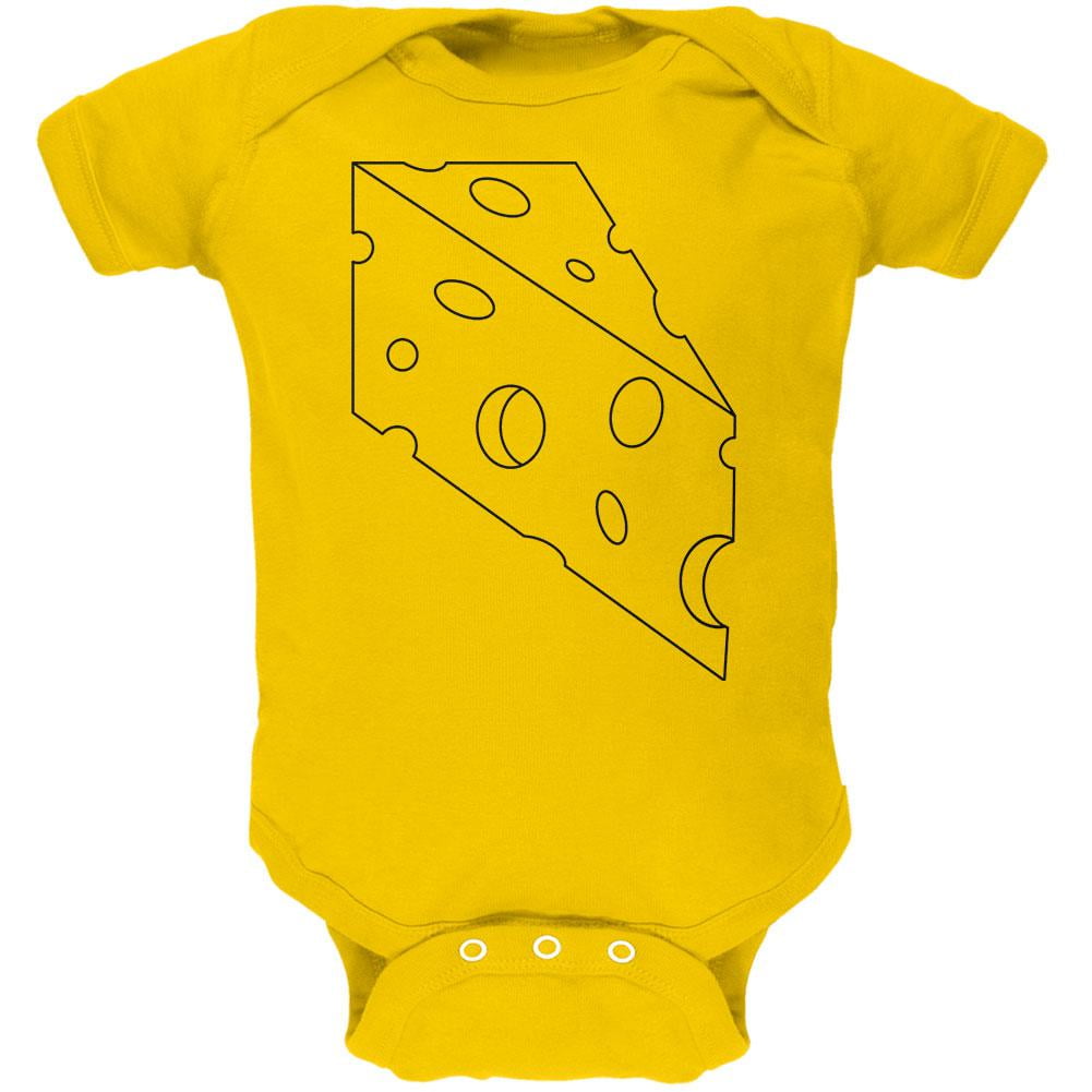 Halloween Swiss Cheese Food Costume Soft Baby One Piece Yellow 3-6 M ...