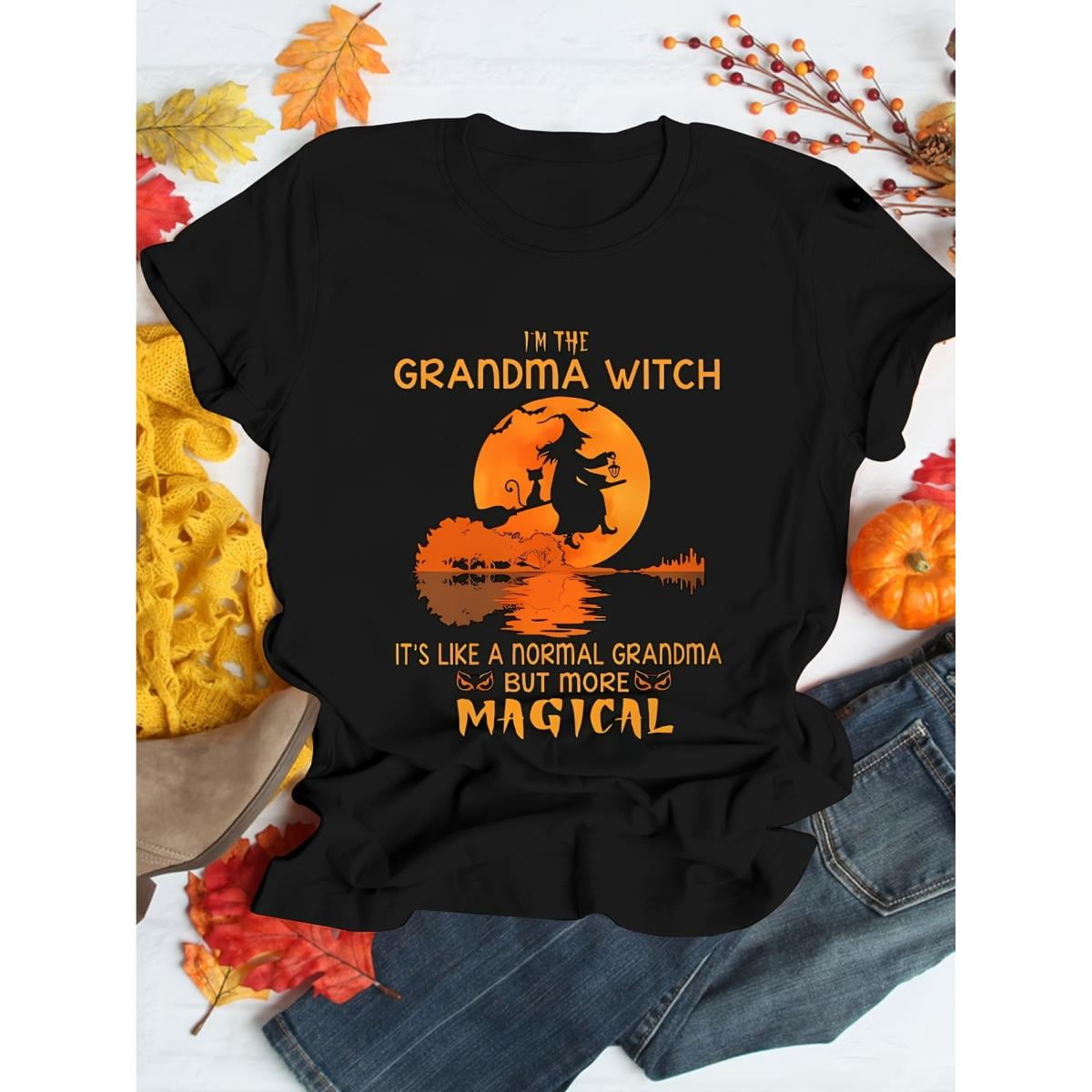 Halloween T-Shirt - Funny tagline "Witch Grandma is just like a normal ...