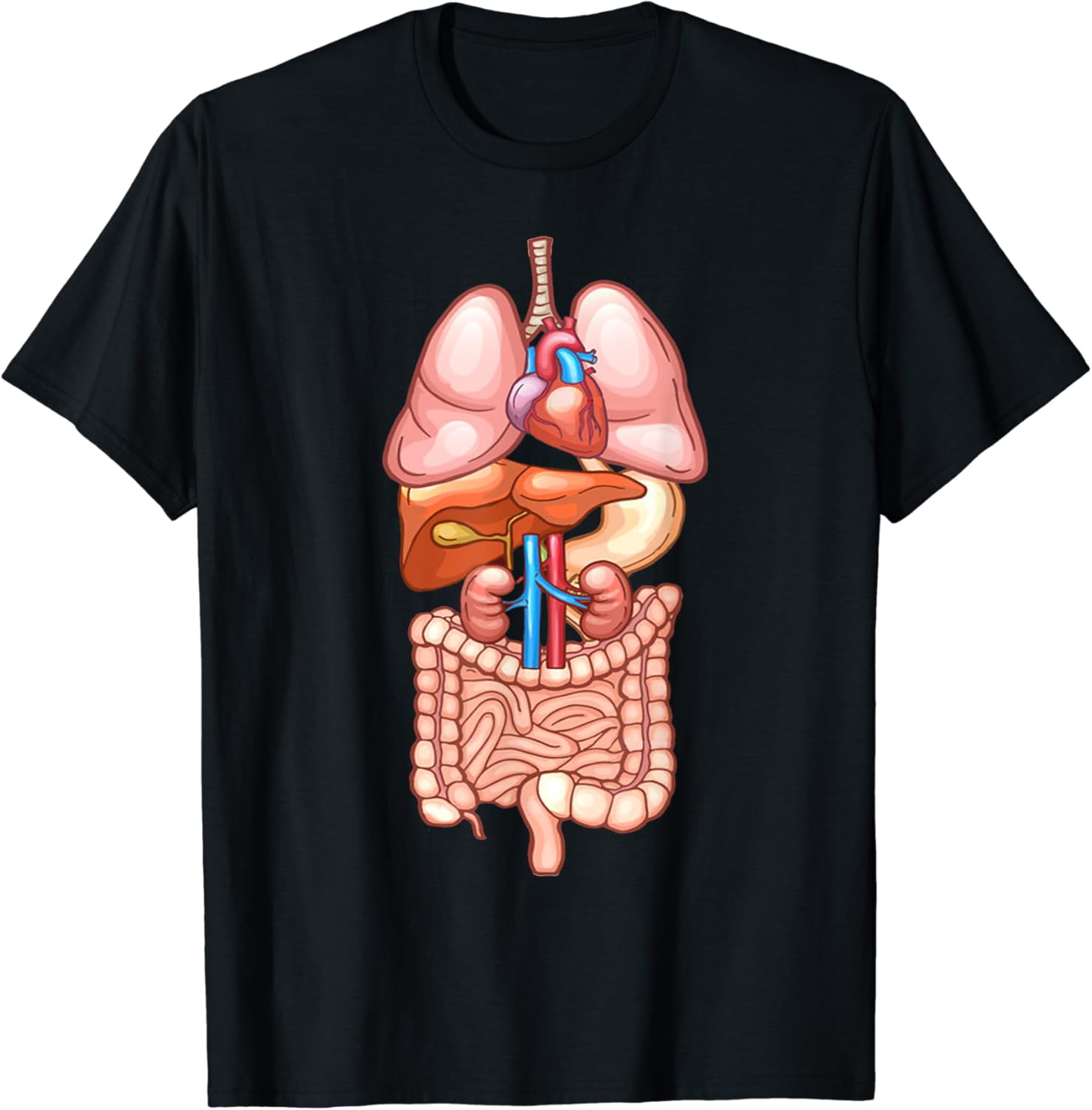 Halloween T Shirt Internal Organ Diagram Anatomy - Walmart.com