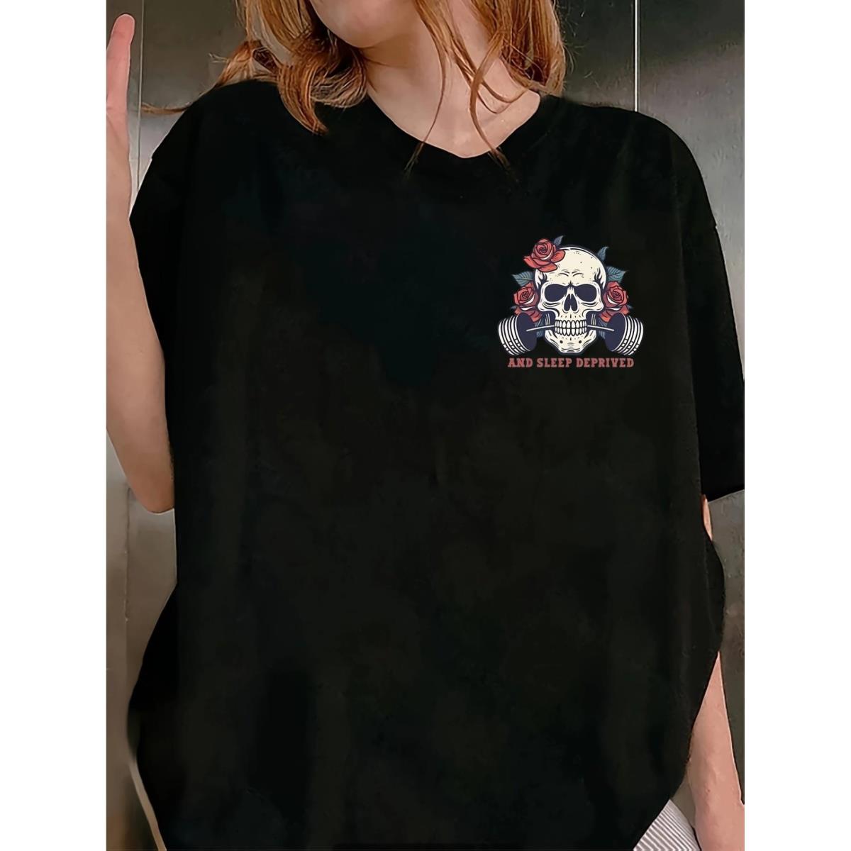 Halloween T-Shirt - Soft Fabric Women's White "Thick Thighs and Sleep ...