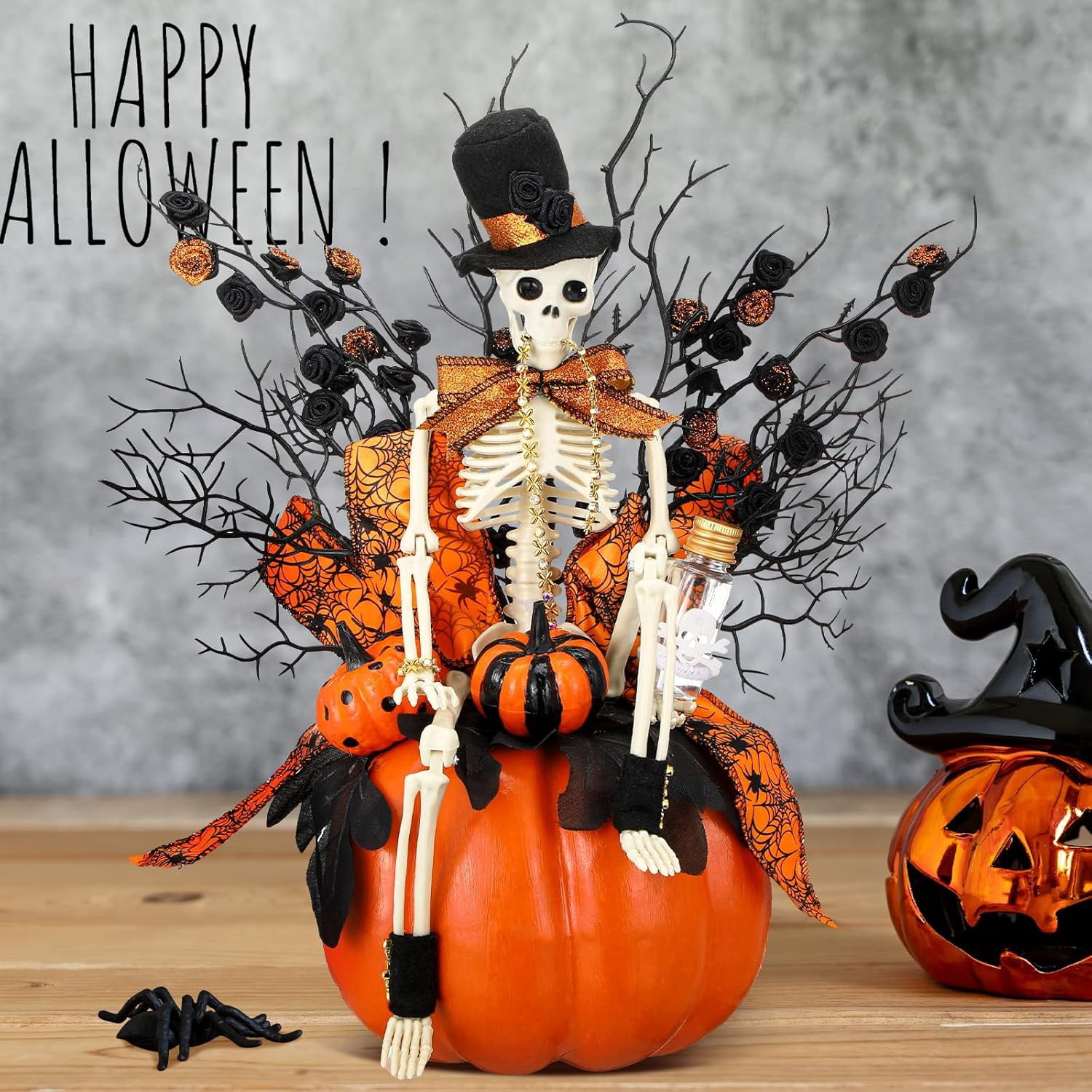 Halloween Table Centerpieces Decorations Witch Boot and Pumpkin ...