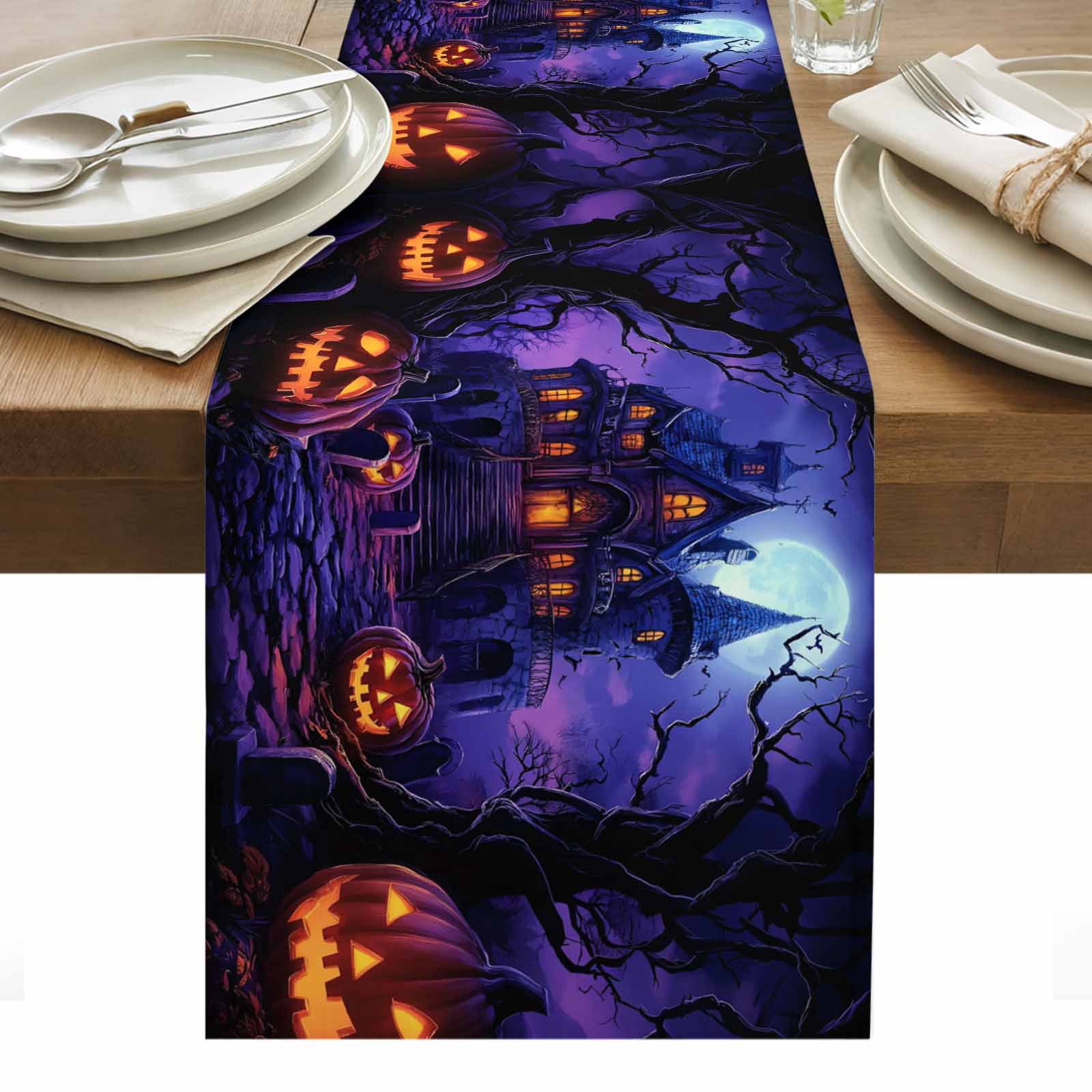 Halloween Table Runner - 70 Inch Long, Kitchen Dining Table Runner ...