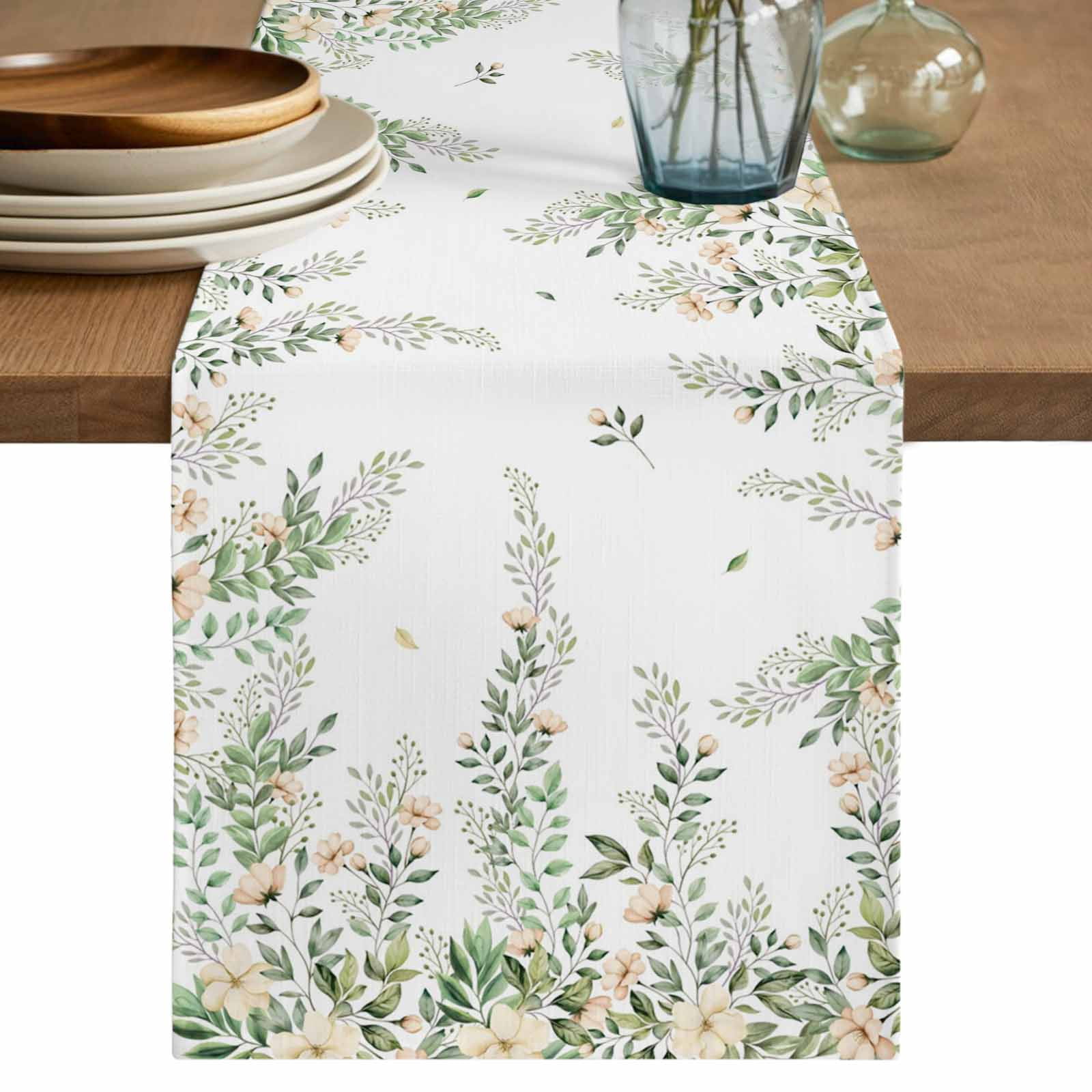 Halloween Table Runner 72 Inches, Retro Horror Castle Yellow Moon Bat ...