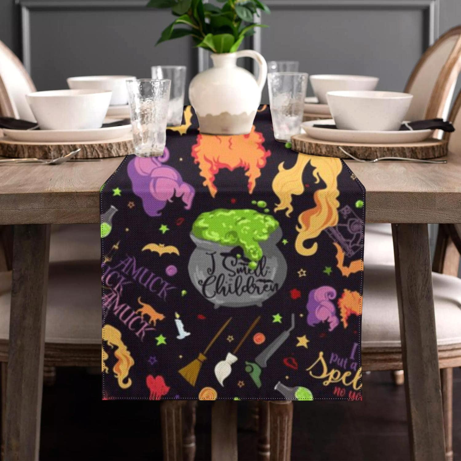 Halloween Tablerunner, Sanderson Witches Table Runner，Suitable for ...