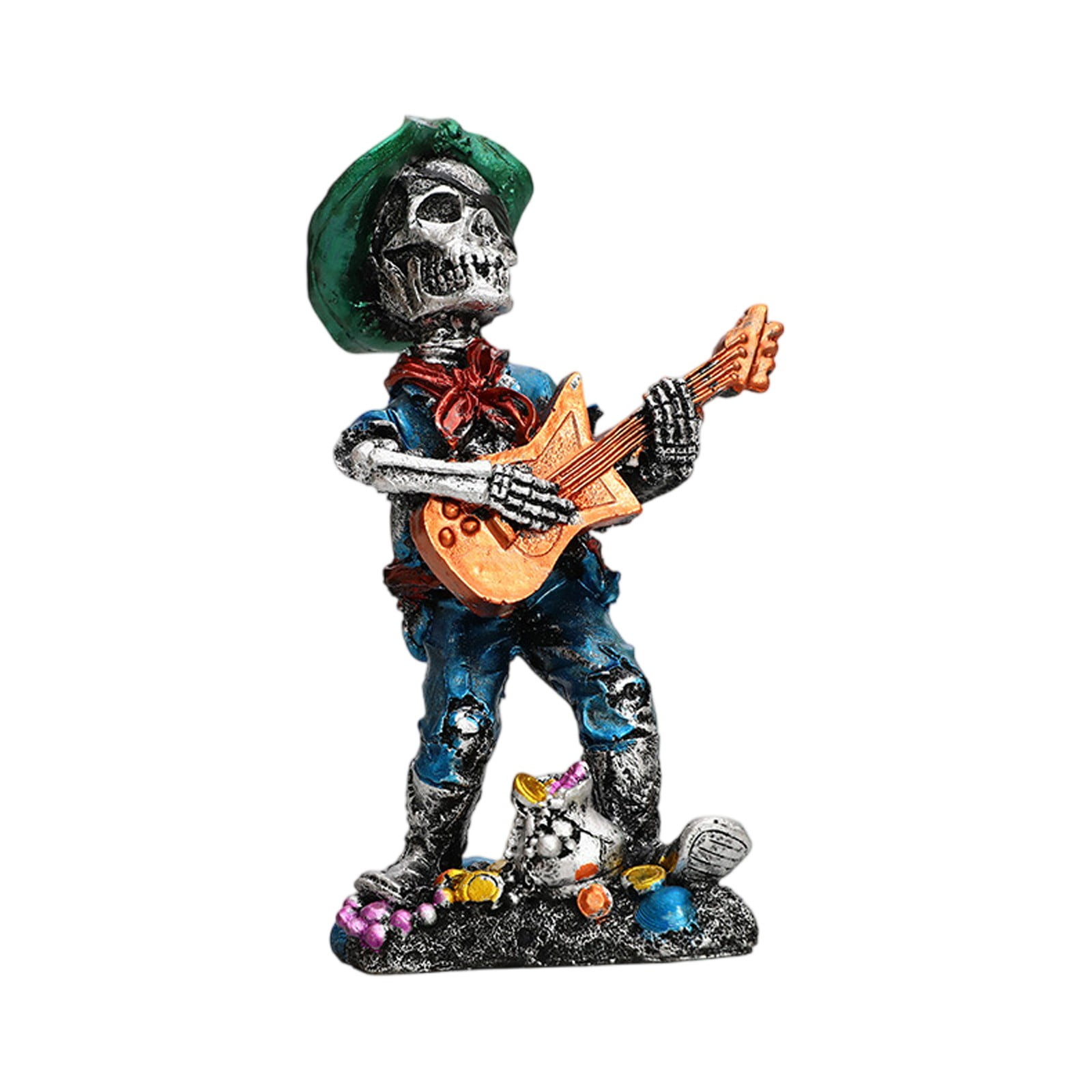 Halloween Tabletop Decor Band Skeleton Resin Statue Ornament Halloween ...