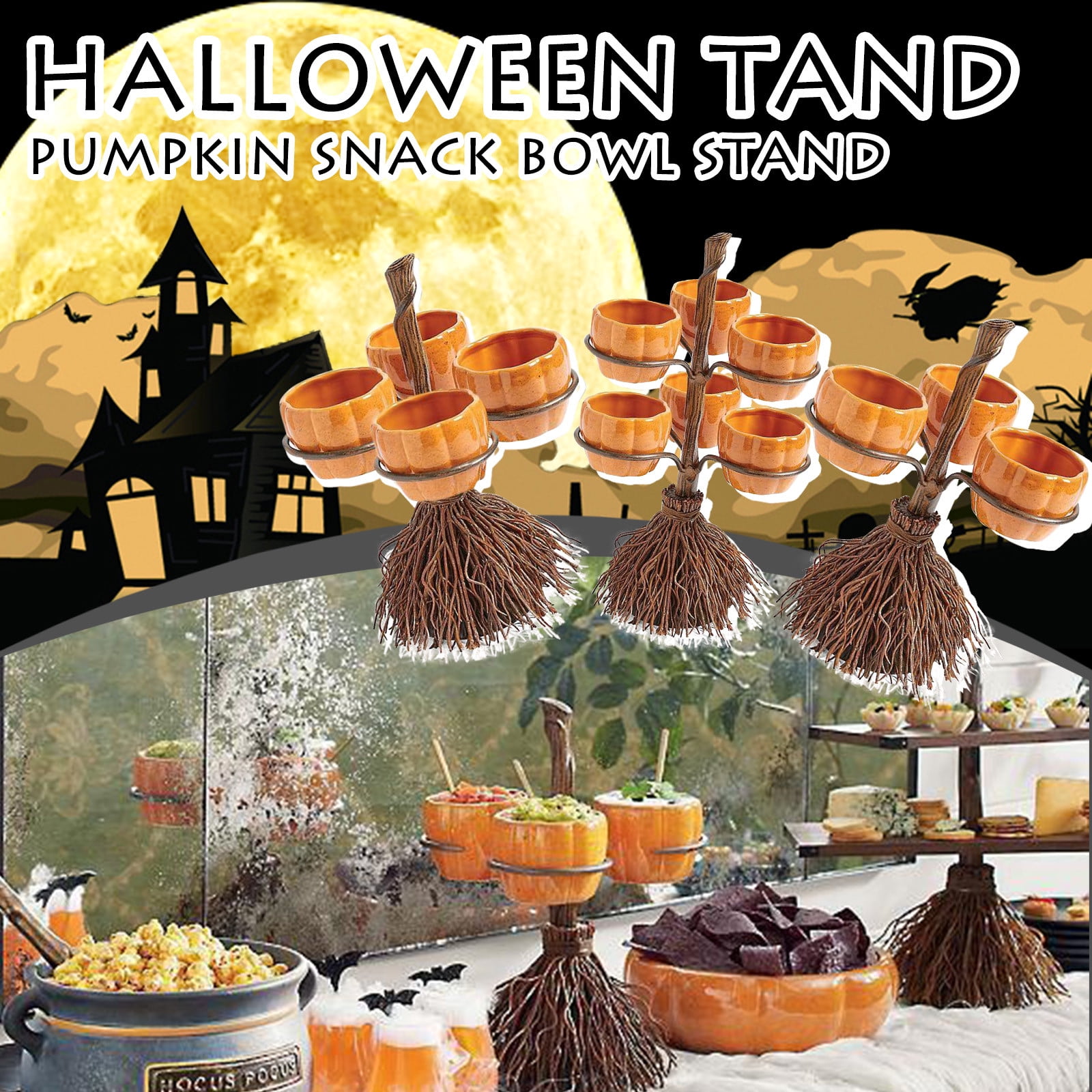 Halloween Tableware, Resin Dinner Plates, Yellow Picnic Utensils ...