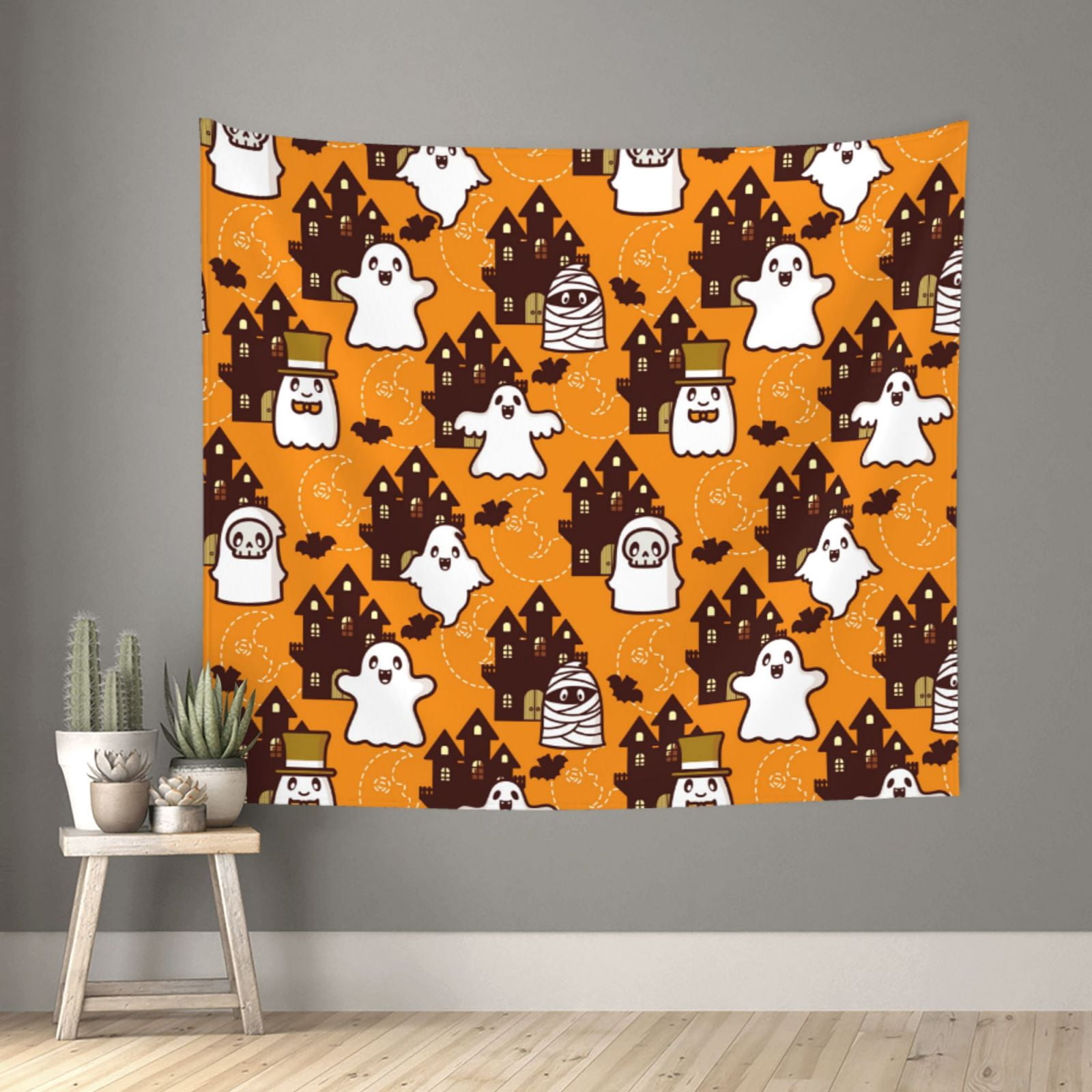 Halloween Tapestry Halloween Decor, halloween ghost cartoon Wall ...