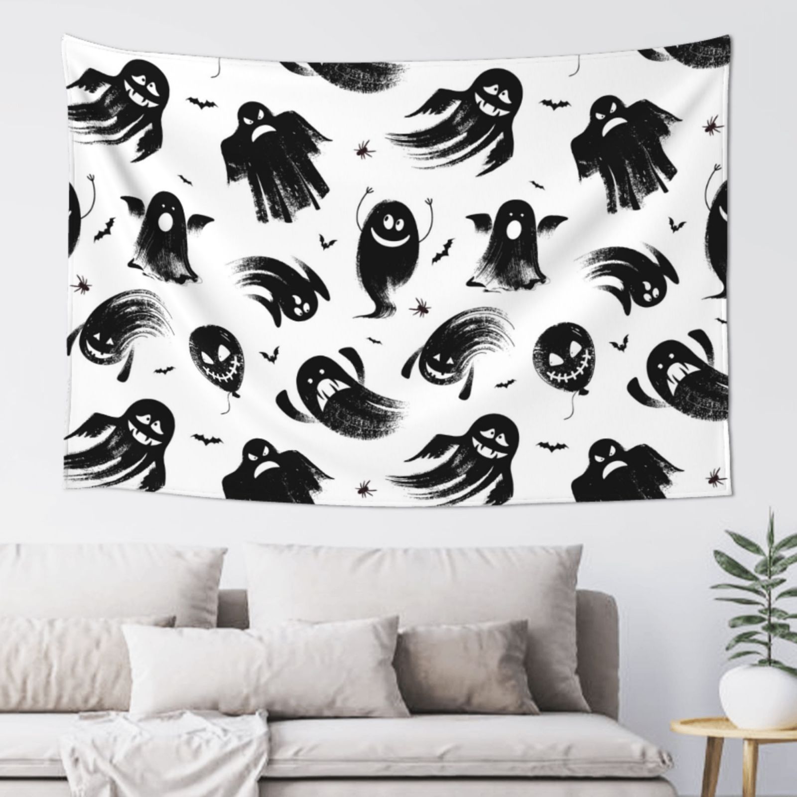 Halloween Tapestry halloween Decor, funny ghost Patterns halloween ...